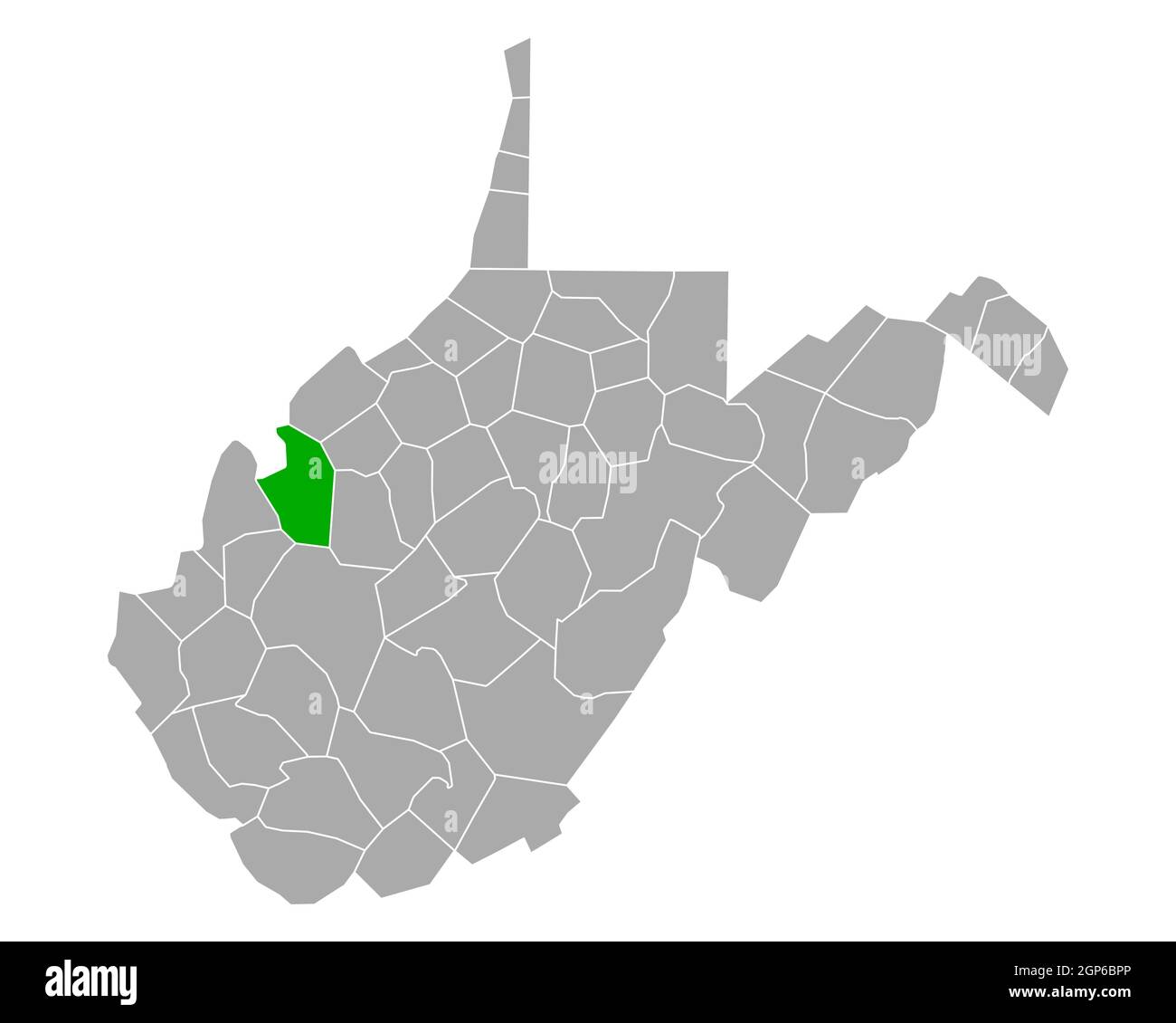 Map of Jackson in West Virginia Stock Photo - Alamy