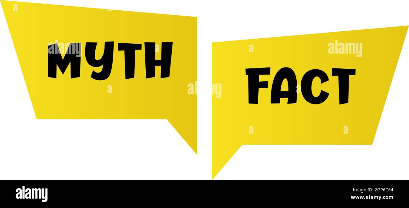 Myths and facts sign. Myths vs Facts header design. True or false facts ...