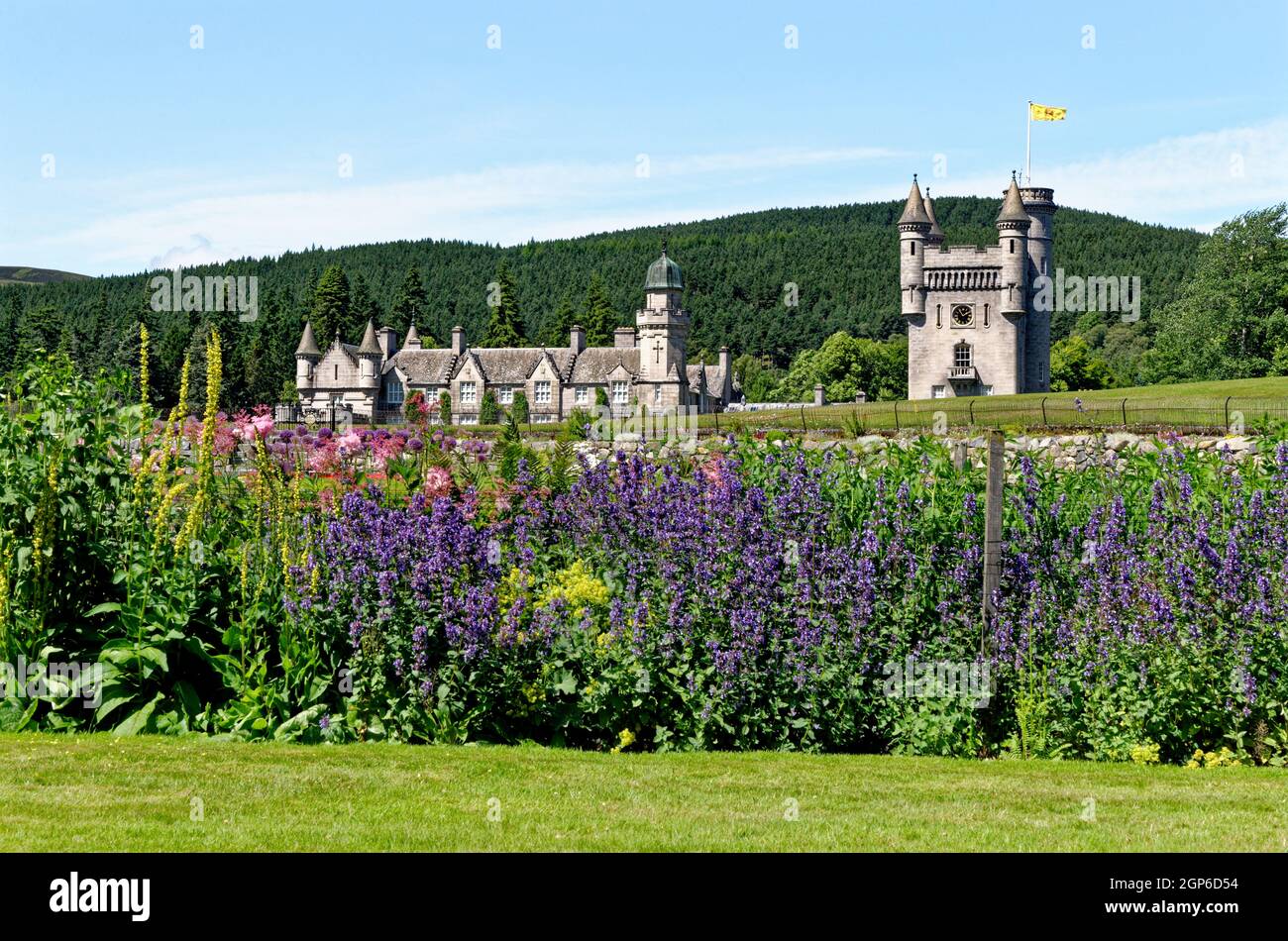 Balmoral Scottish Royal Scots baronial revival style castle and grounds ...