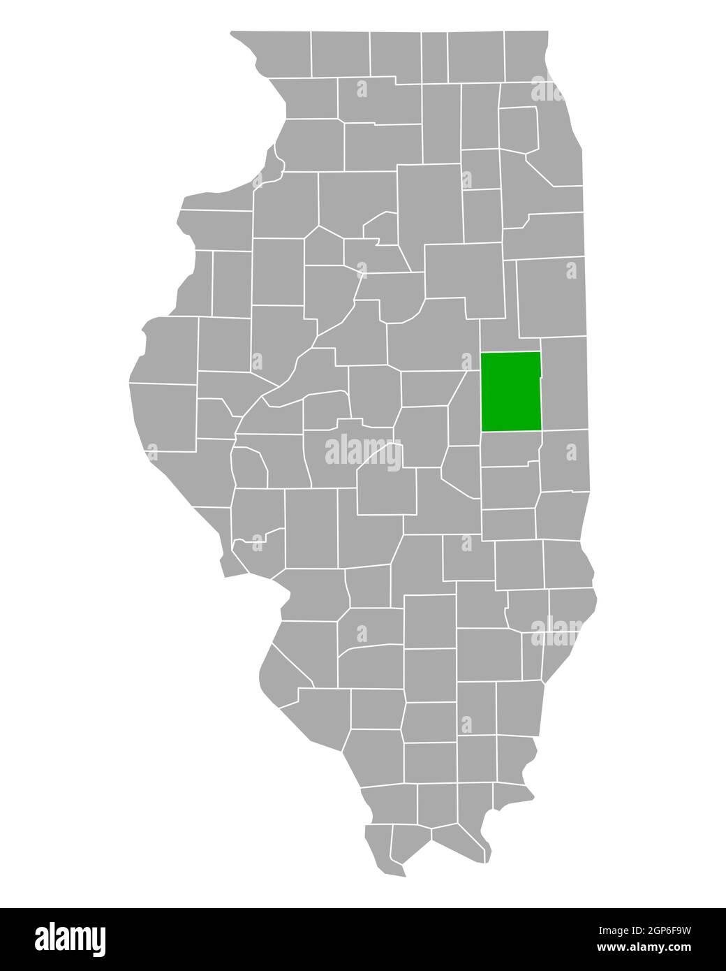 Map of Champaign in Illinois Stock Photo - Alamy