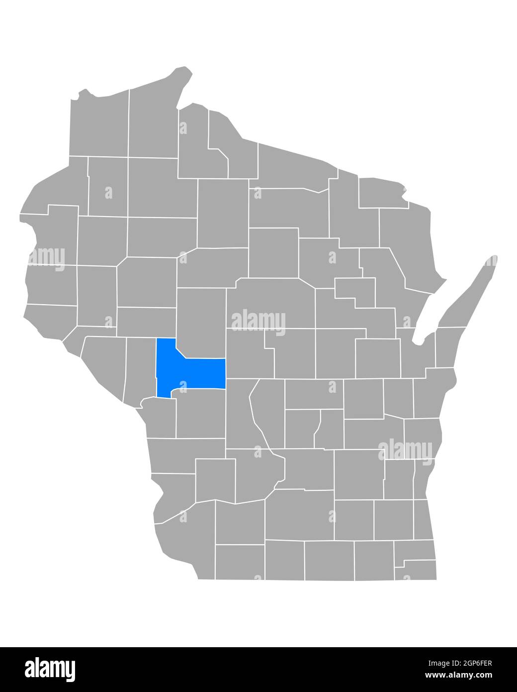 Map of Jackson in Wisconsin Stock Photo - Alamy