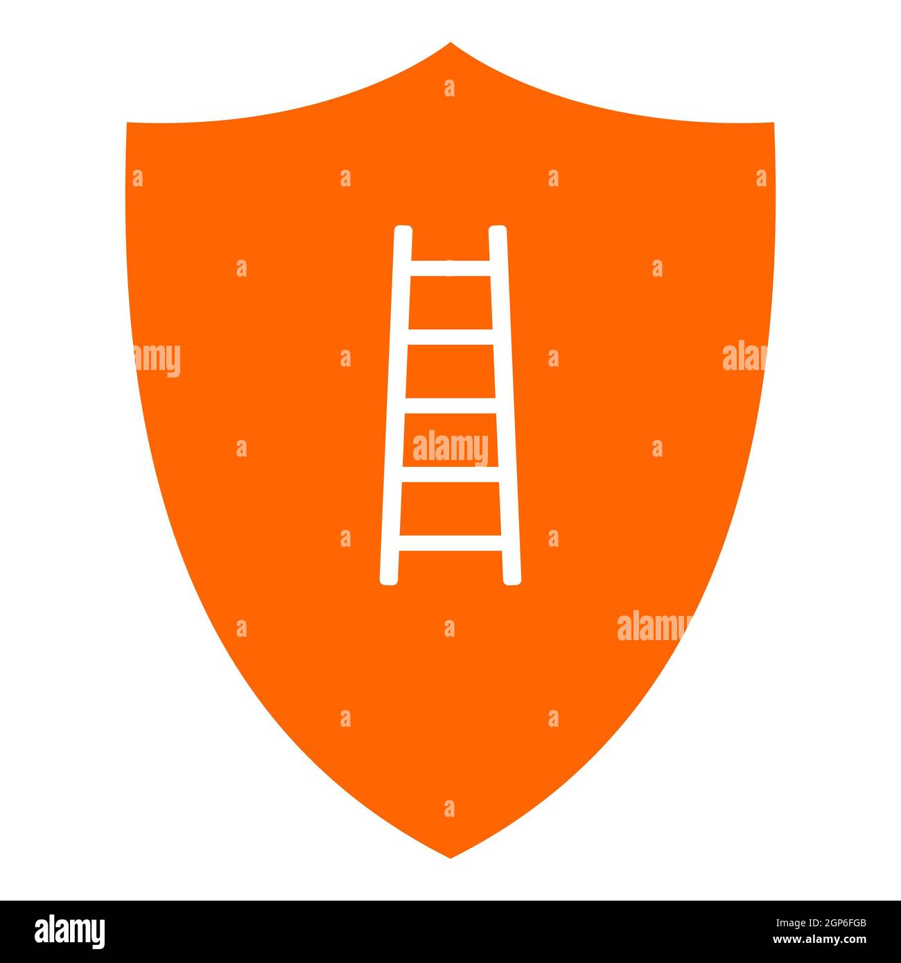 Ladder and shield Stock Photo - Alamy