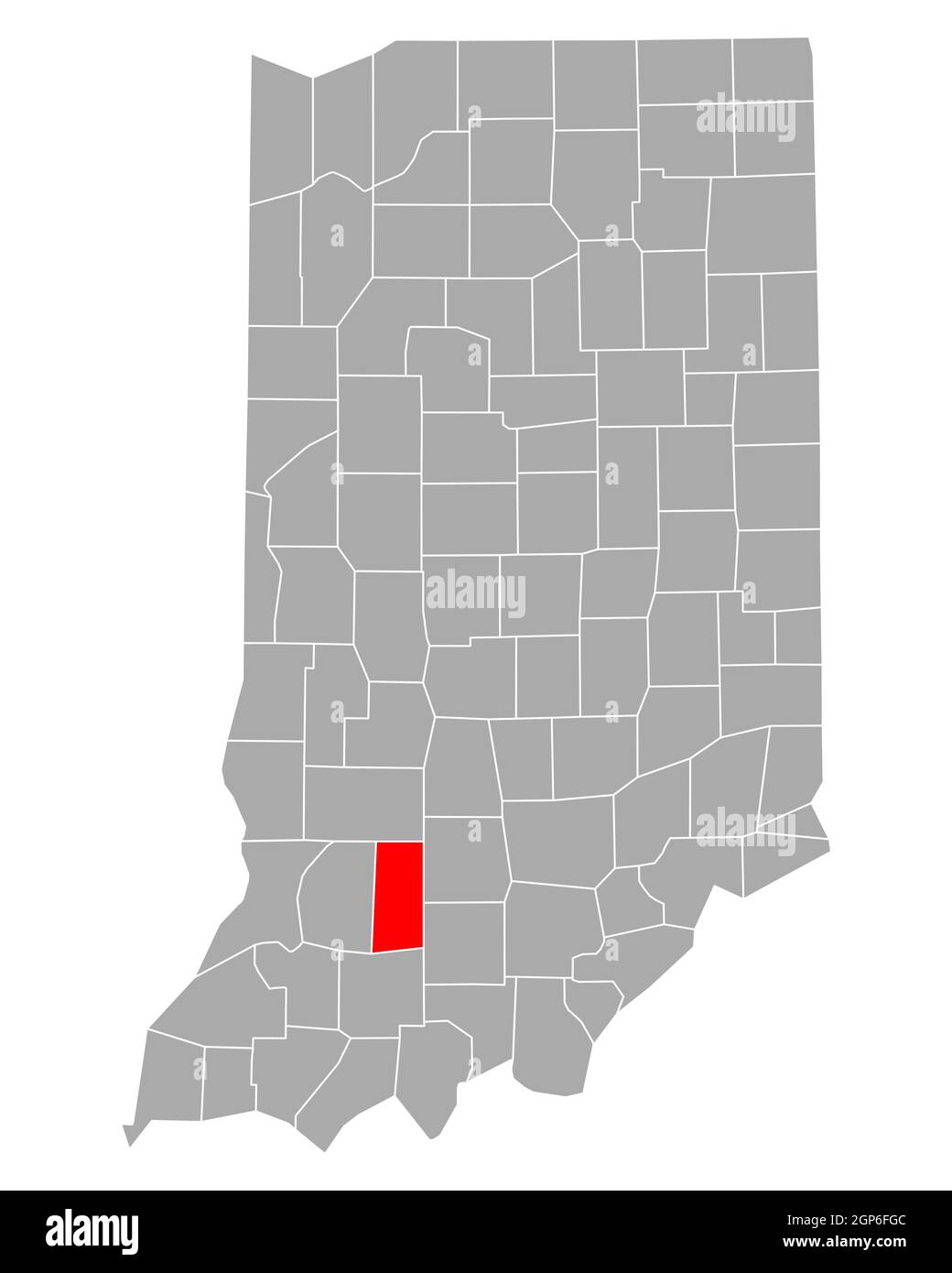 Map of Martin in Indiana Stock Photo - Alamy