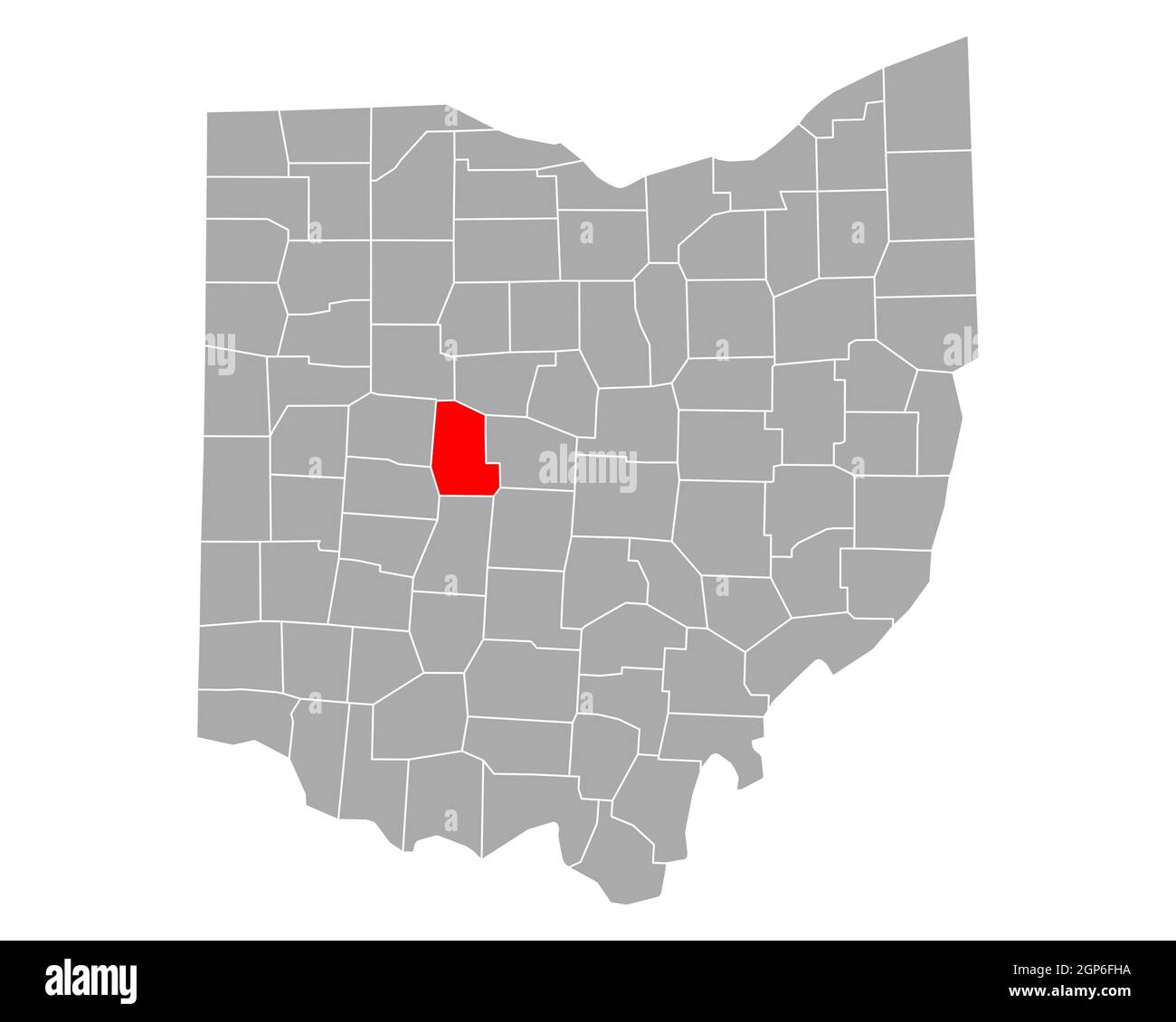 Map of Union in Ohio Stock Photo - Alamy