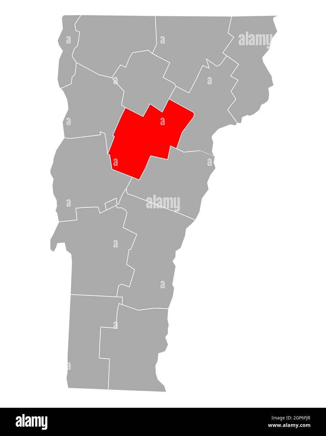 Map of Washington in Vermont Stock Photo - Alamy