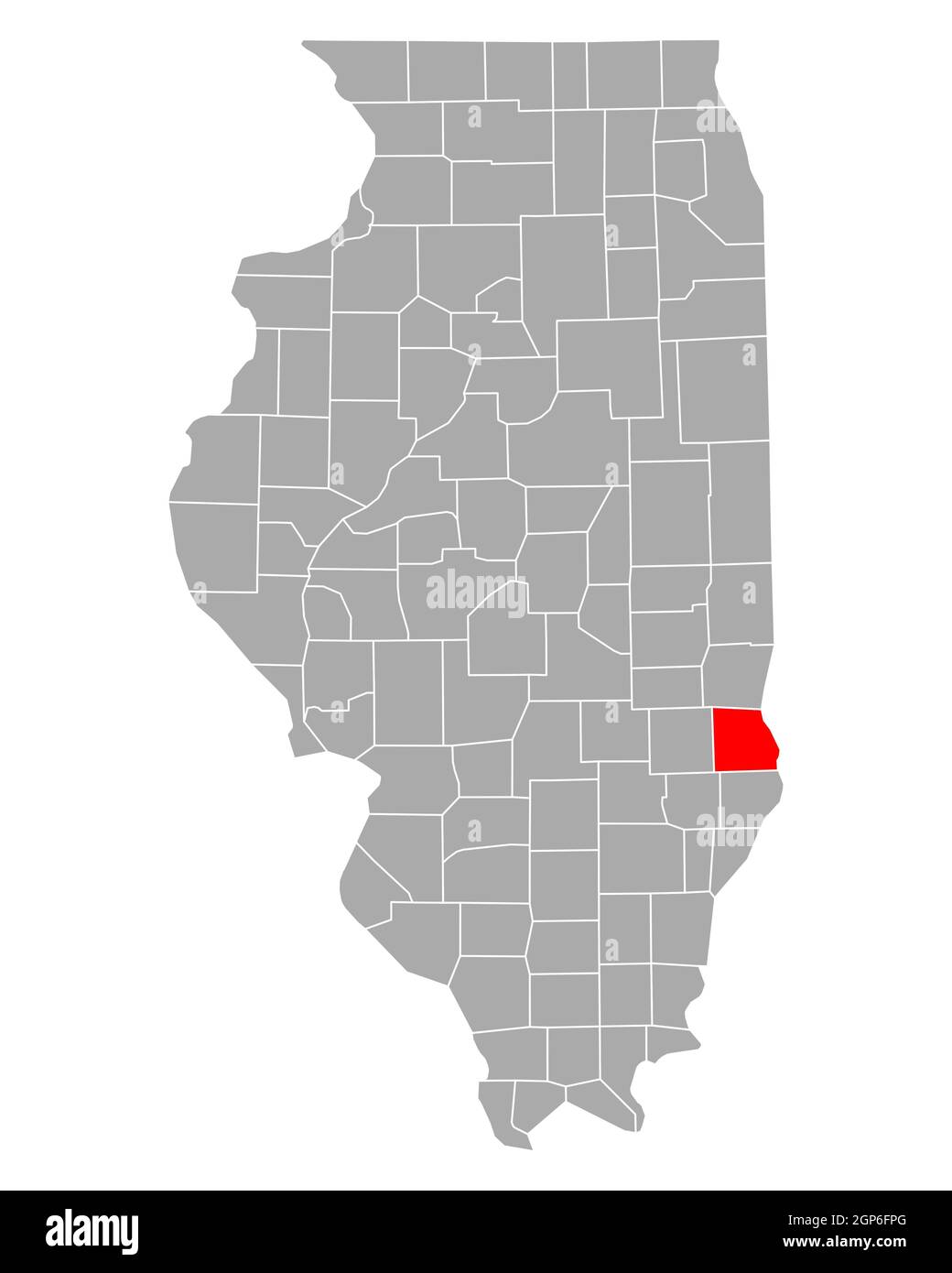 Map of Crawford in Illinois Stock Photo - Alamy