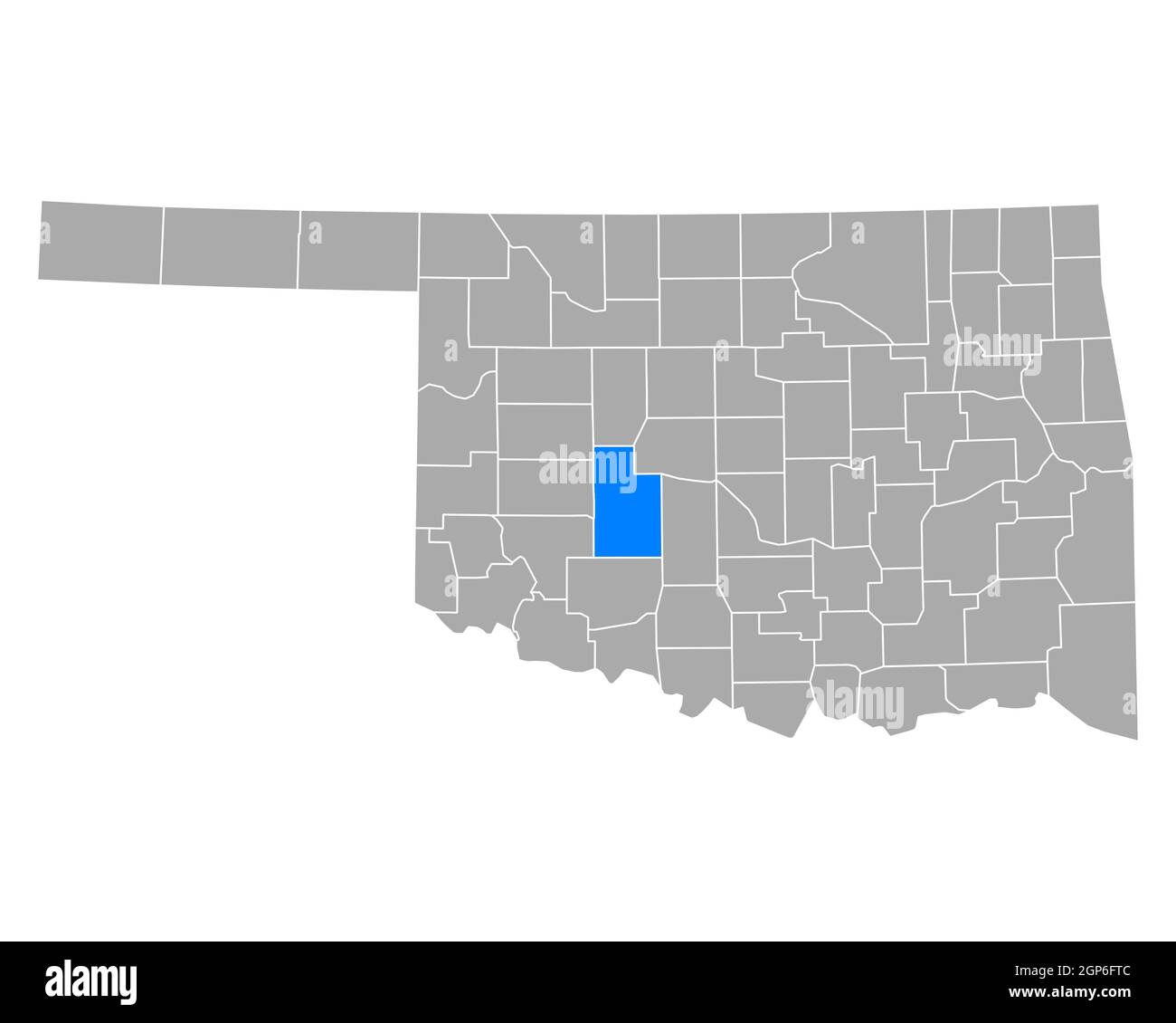 Map of Caddo in Oklahoma Stock Photo - Alamy