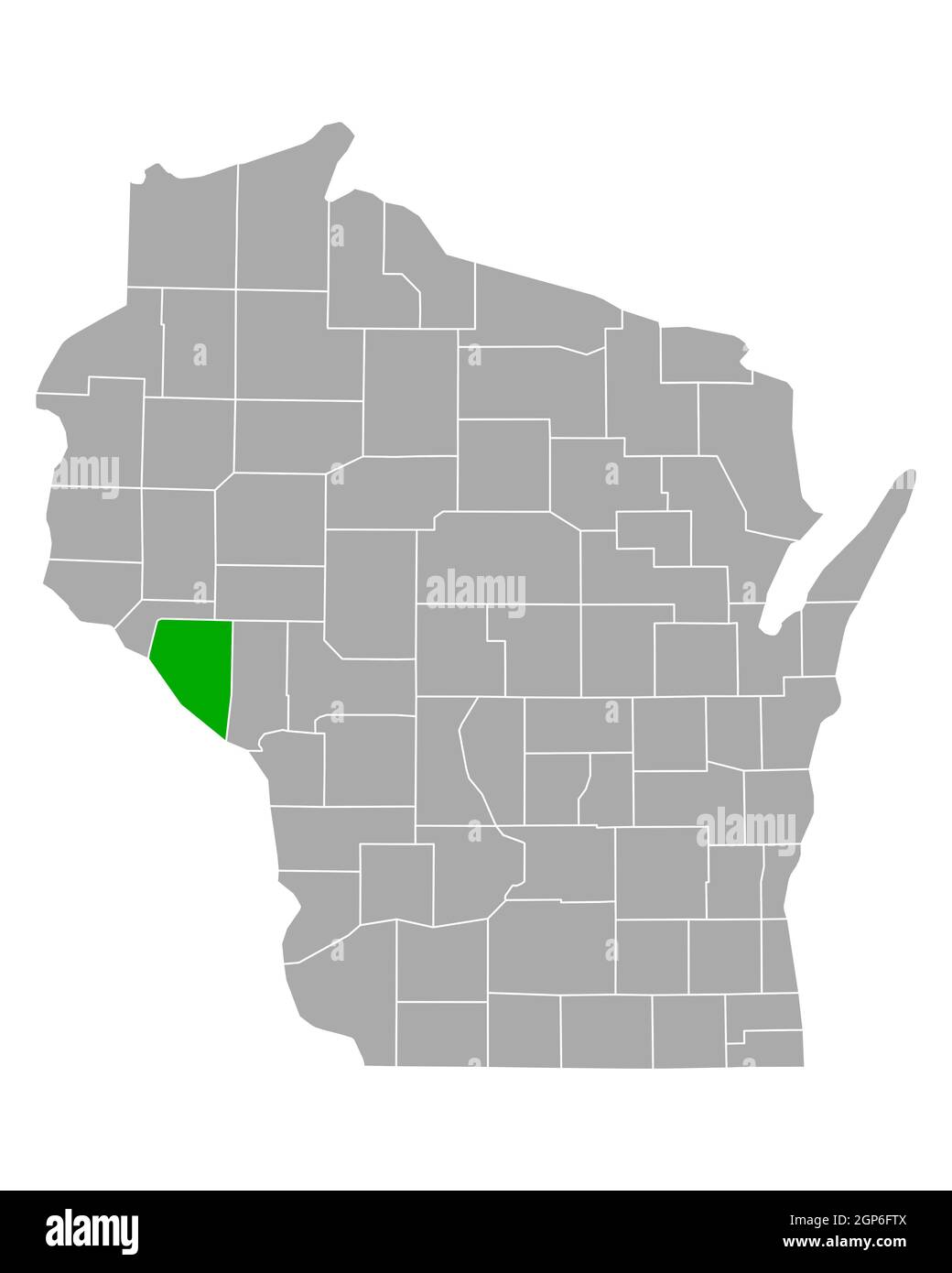 Map of Buffalo in Wisconsin Stock Photo - Alamy