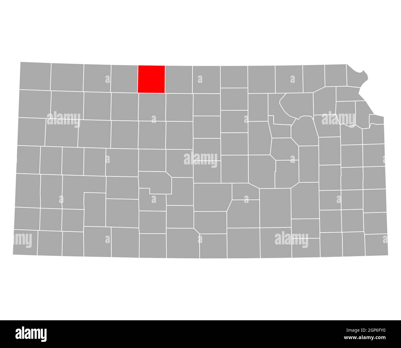 Map of Phillips in Kansas Stock Photo - Alamy