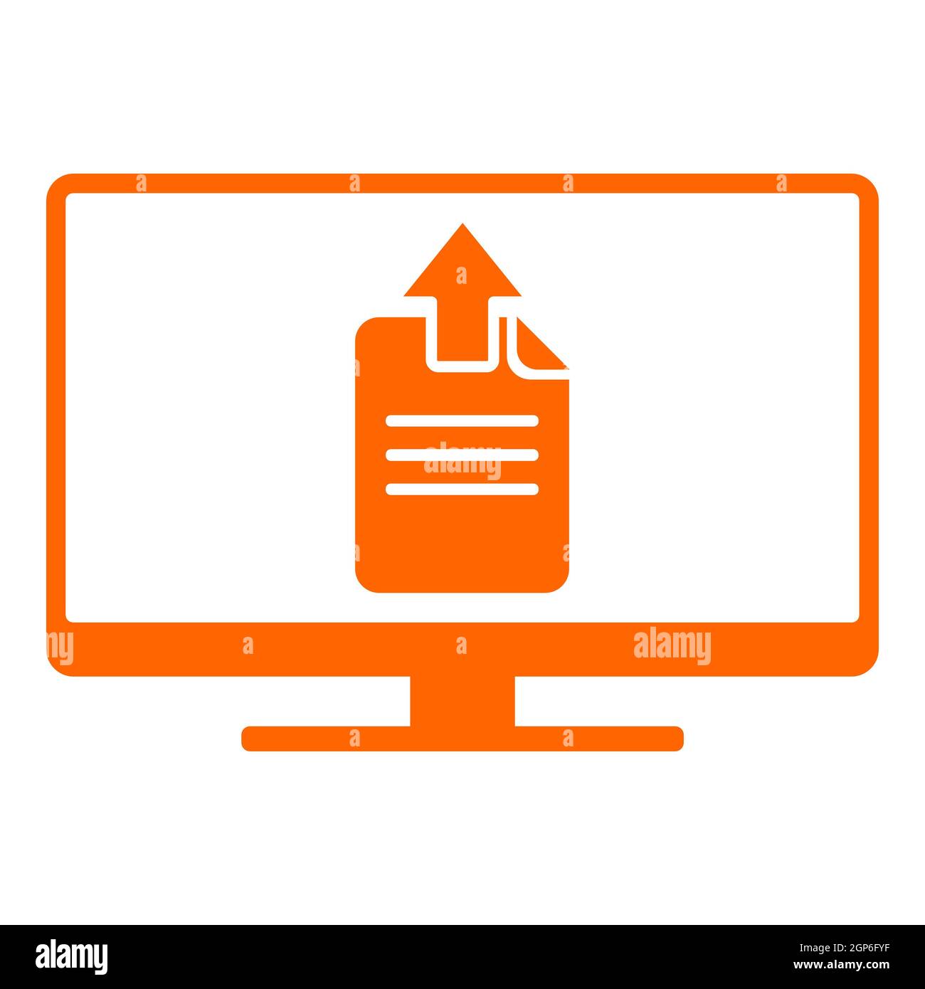 Document upload and screen Stock Photo - Alamy