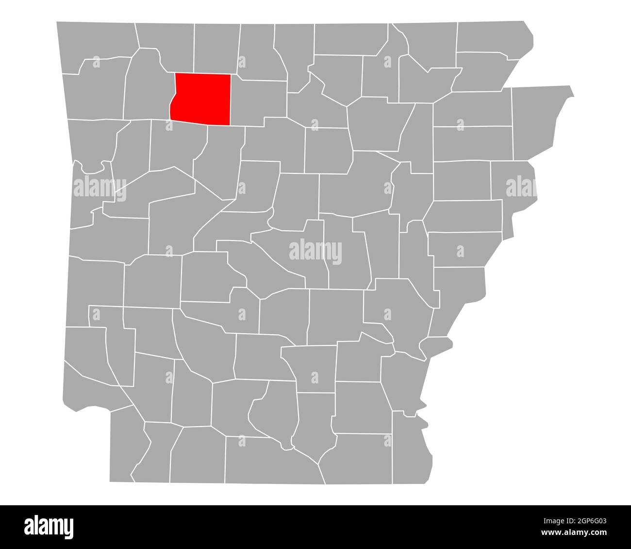 Map of Newton in Arkansas Stock Photo - Alamy