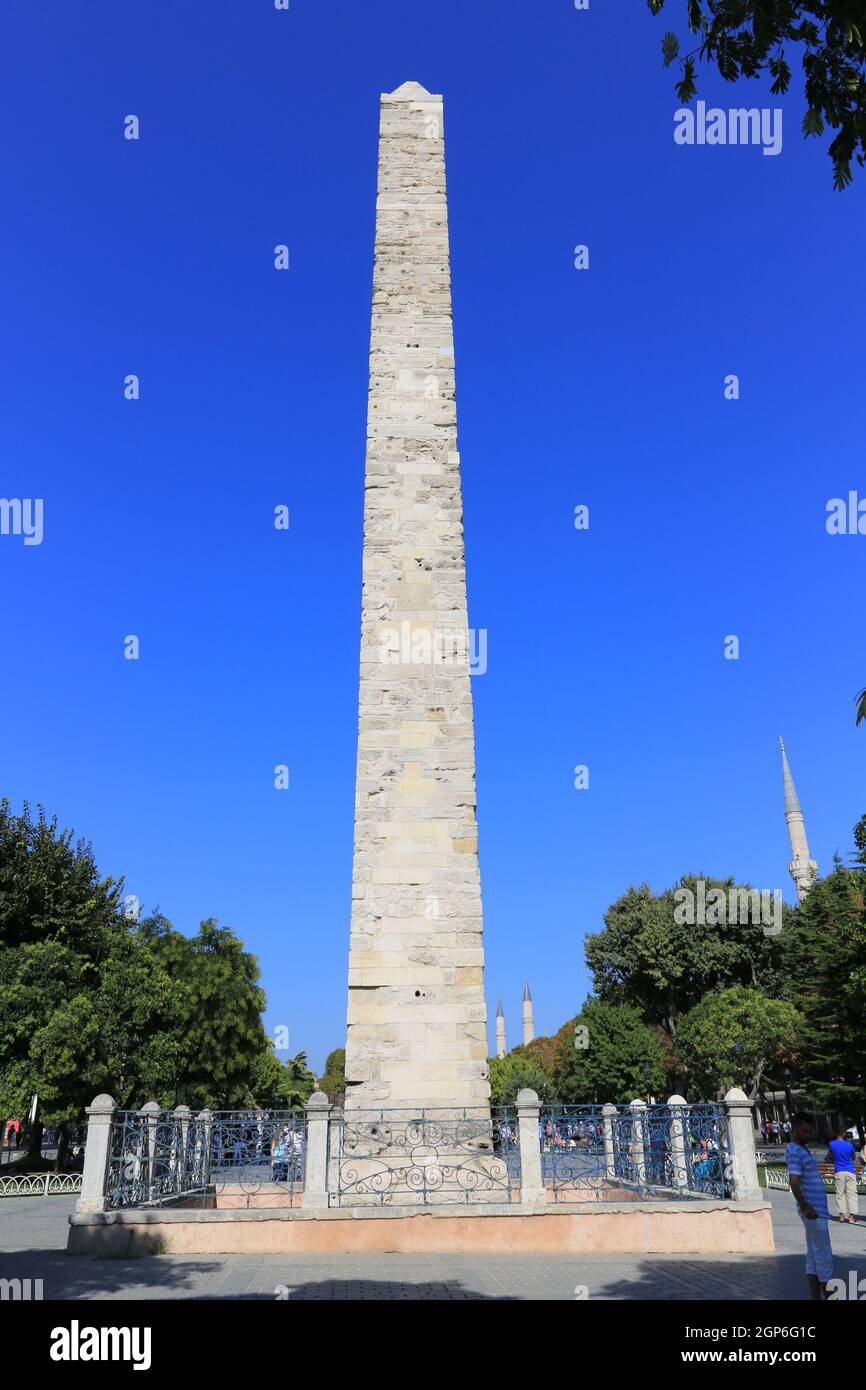 The Walled Obelisk is located in Sultanahmet Square, Istanbul, Turkey ...