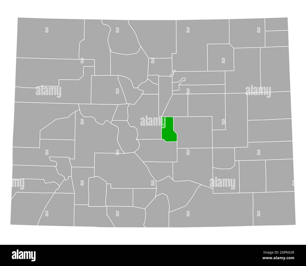 Map of Teller in Colorado Stock Photo - Alamy