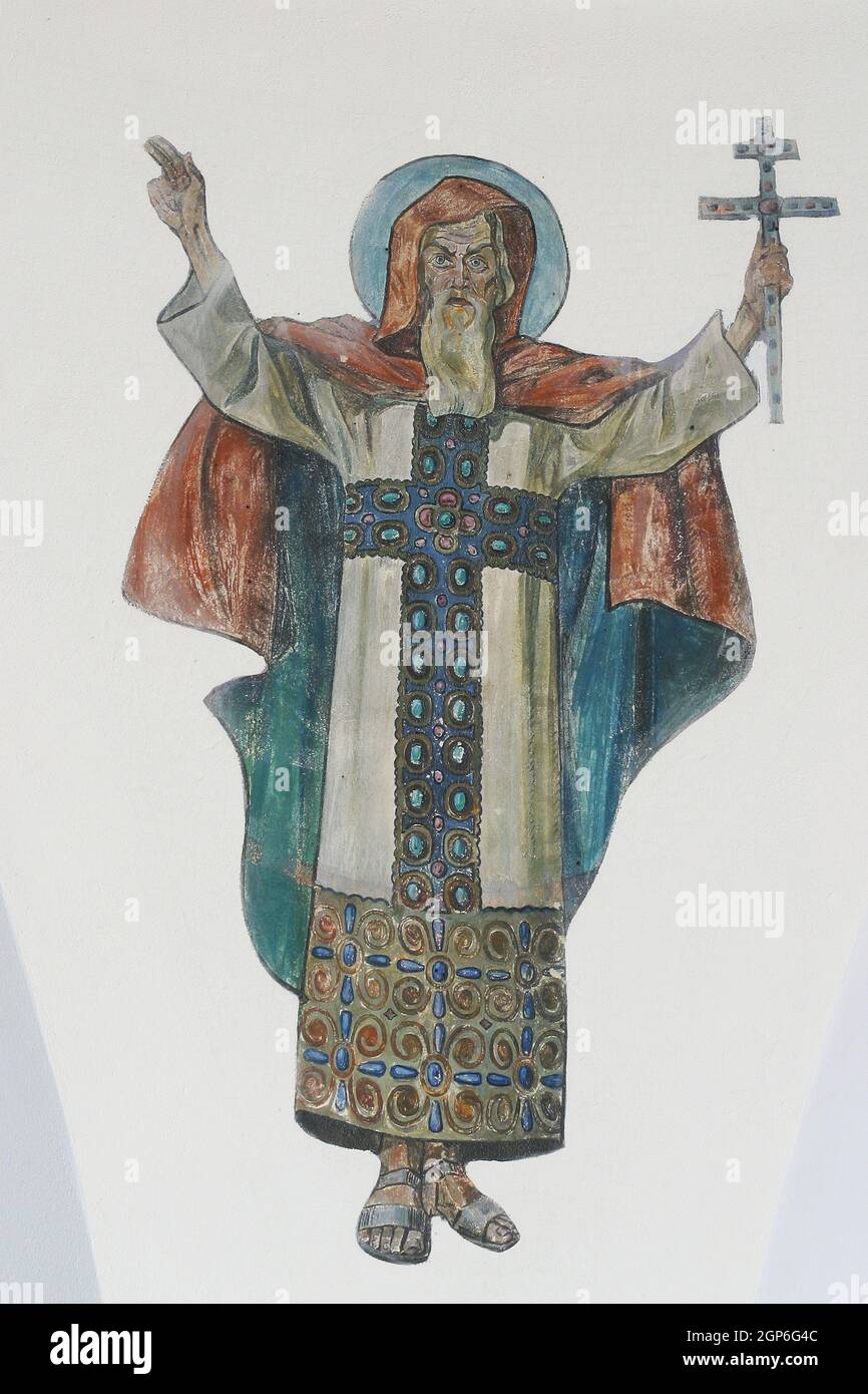Saint methodius fresco hi-res stock photography and images - Alamy