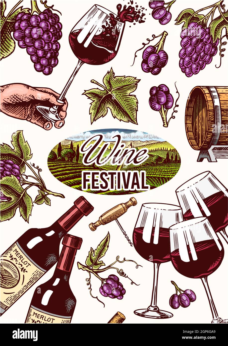 Wine poster or vineyard banner. Sparkling champagne background, Cheers ...