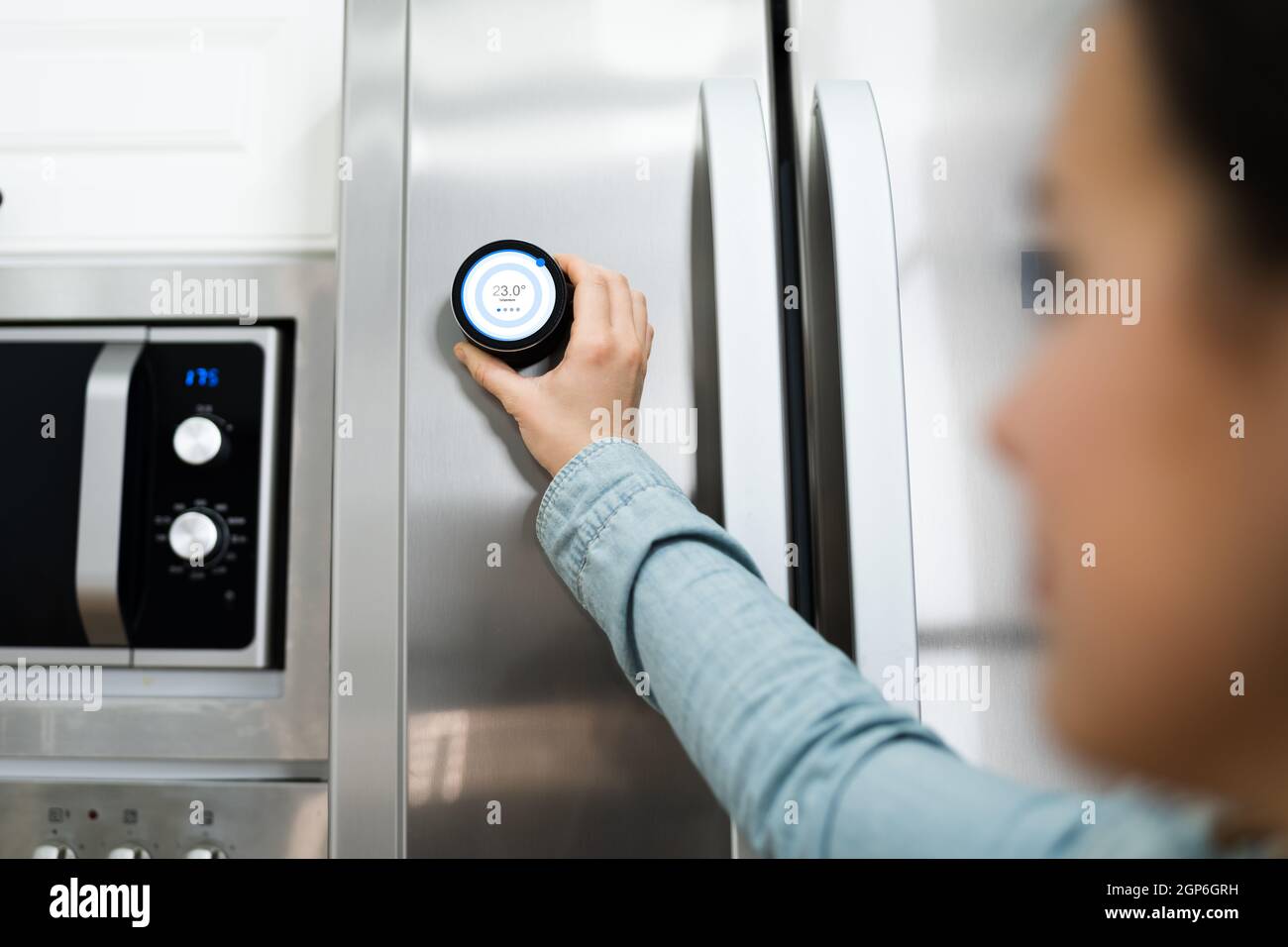 Hand Turning Smart Digital Heat Control Temperature Thermostat Stock ...