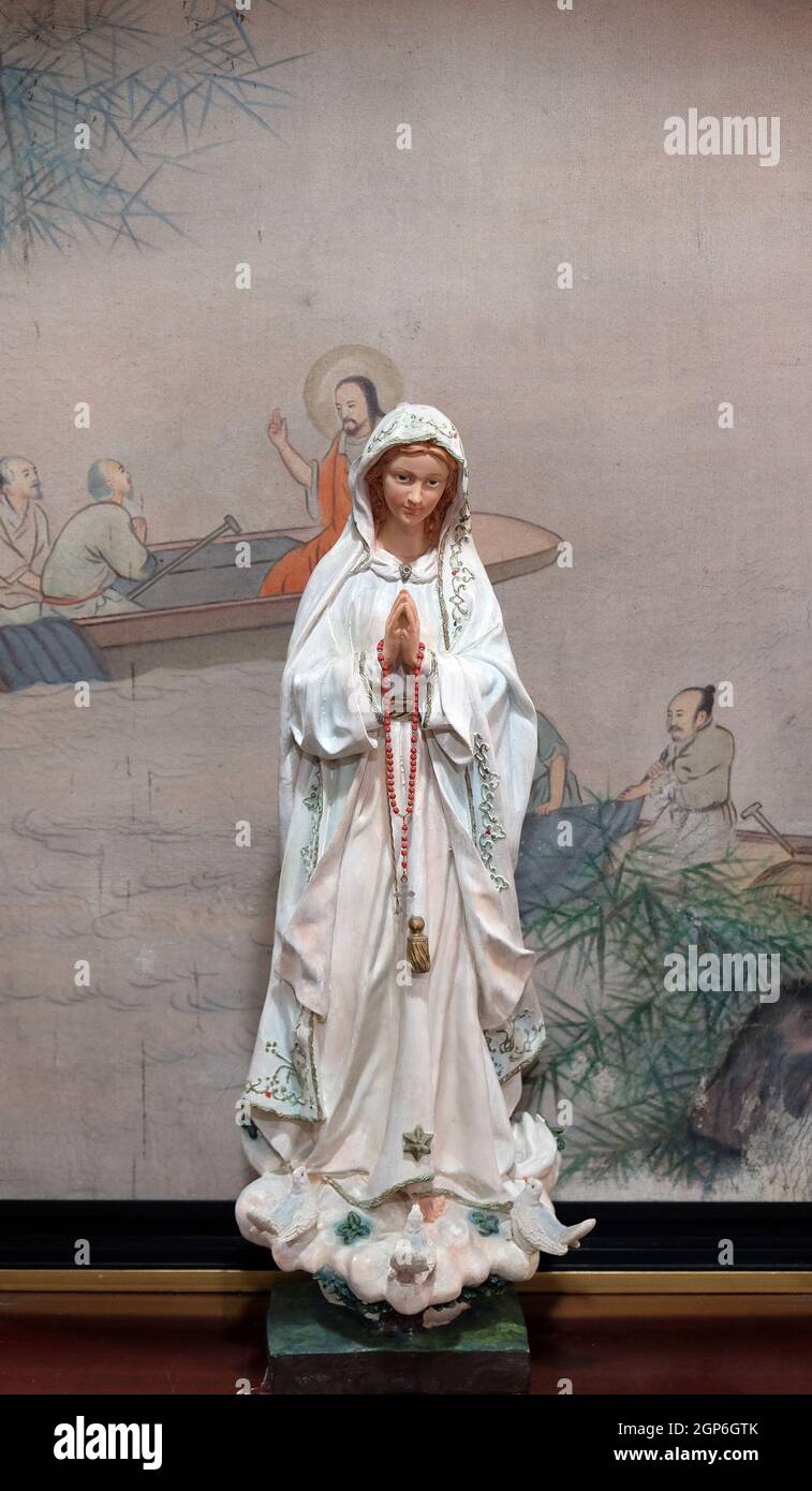 Virgin Mary, Roman Catholic Diocese of Shanghai building, China Stock ...