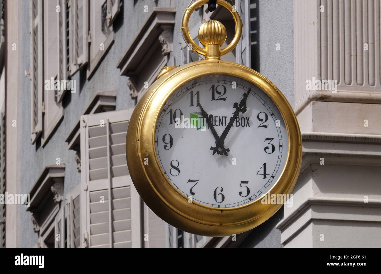 Clock on the facade in Lucerne, Switzerland Stock Photo - Alamy
