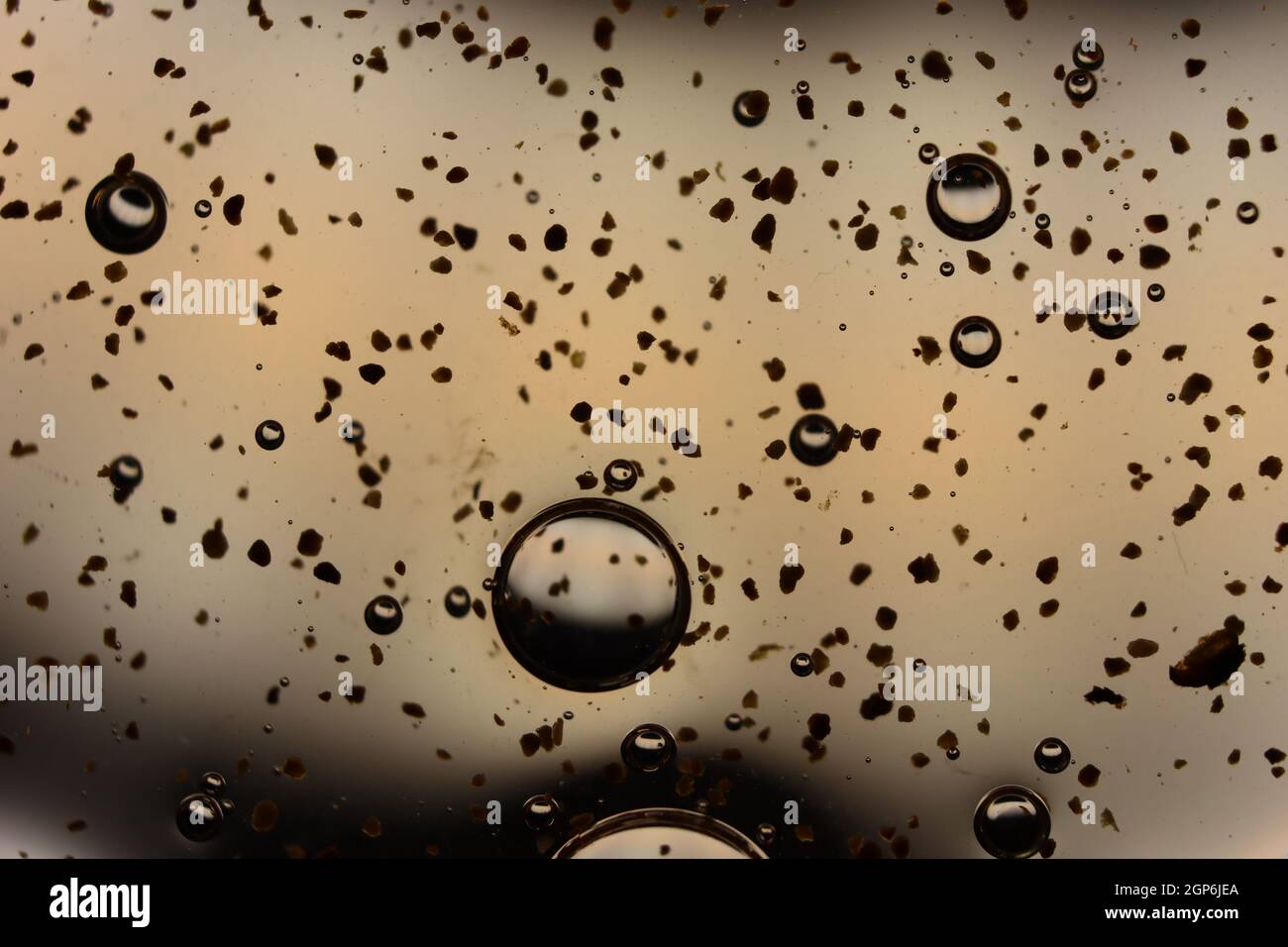 chickpeas abstract photograph of a liquid material with bubbles Stock ...