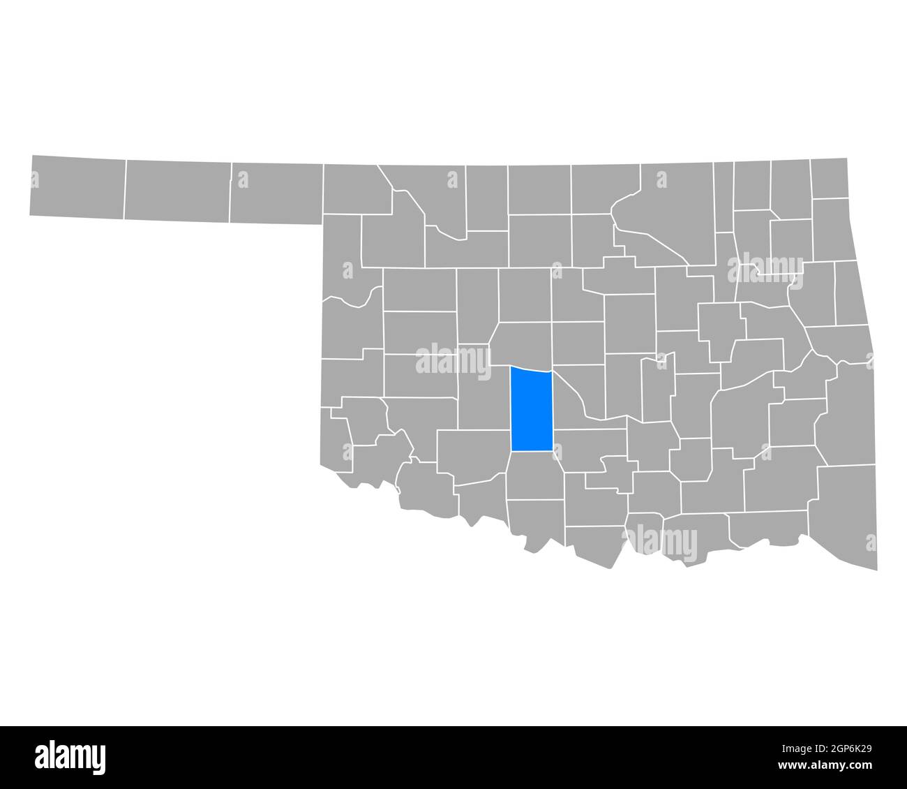 Grady county map hi-res stock photography and images - Alamy