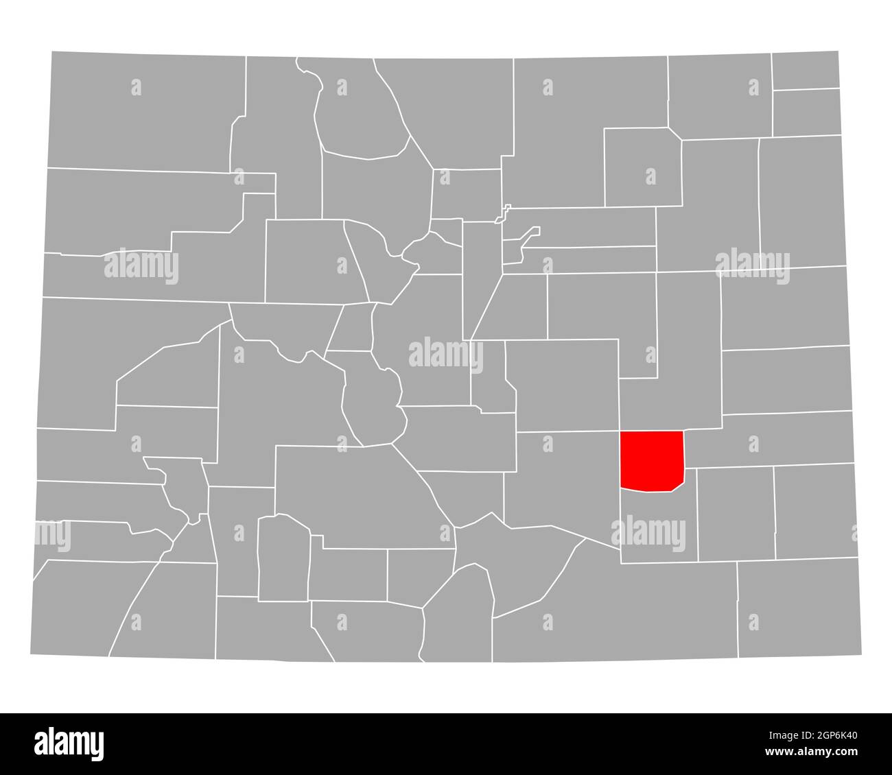 Map of Crowley in Colorado Stock Photo - Alamy