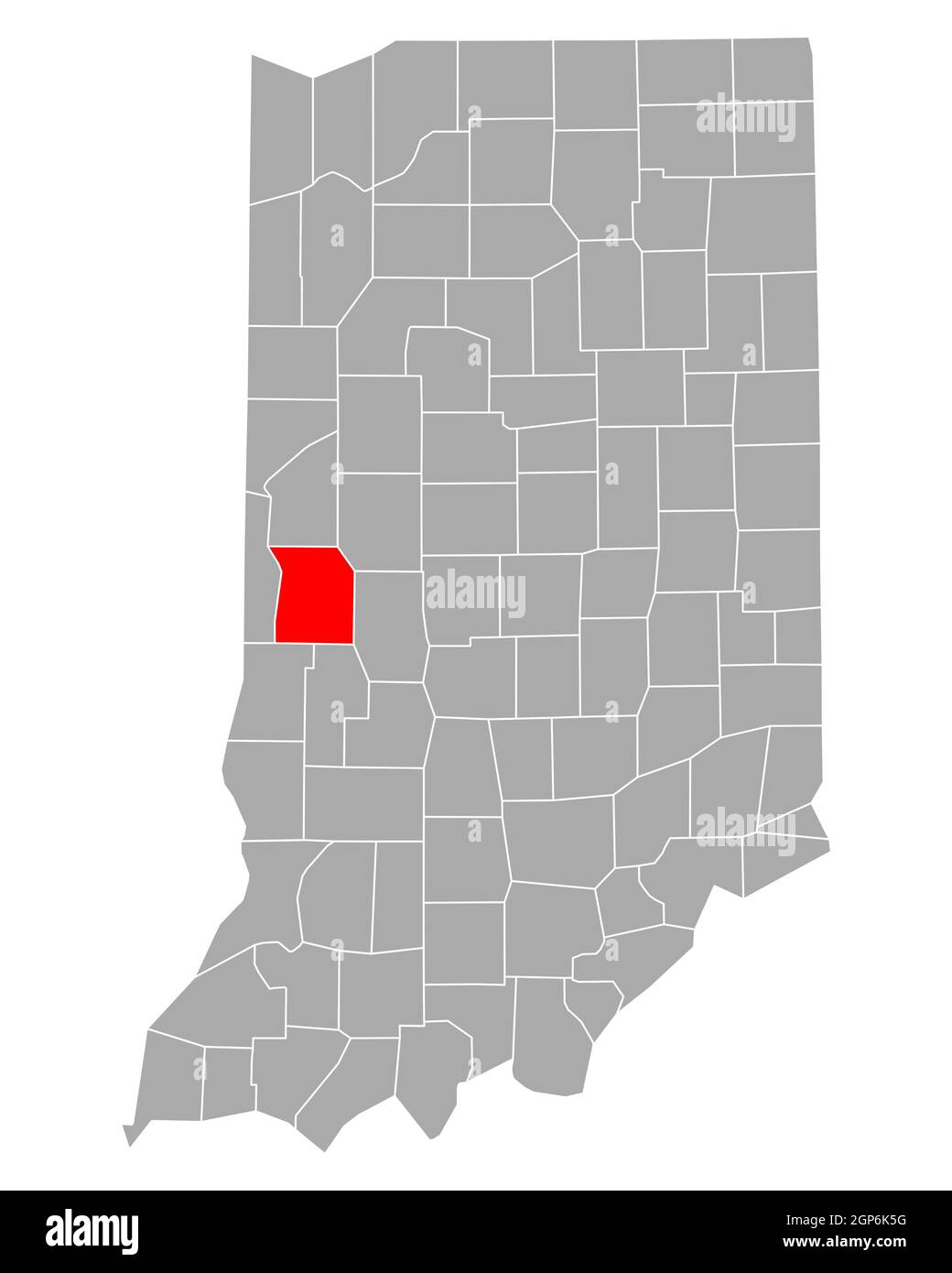 Map of Parke in Indiana Stock Photo - Alamy