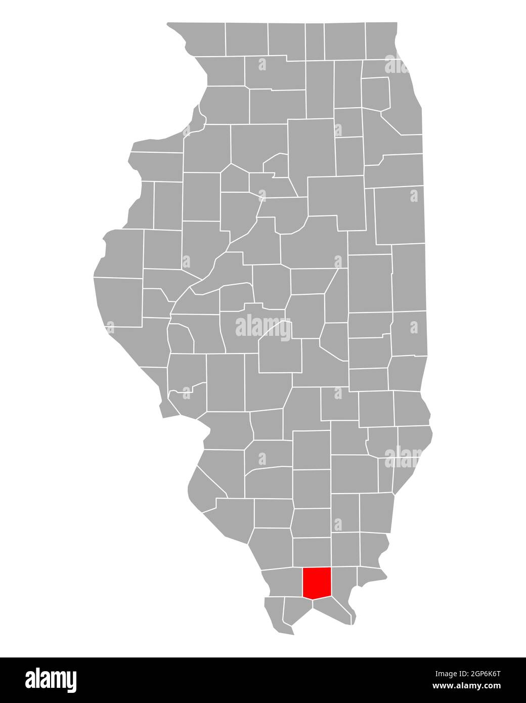 Map of Johnson in Illinois Stock Photo - Alamy