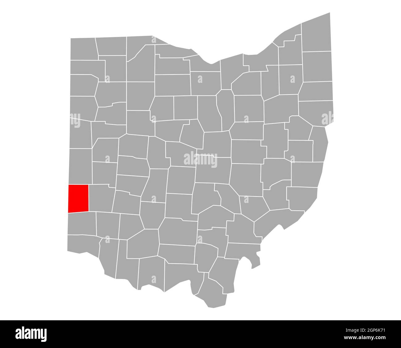 Map of Preble in Ohio Stock Photo - Alamy