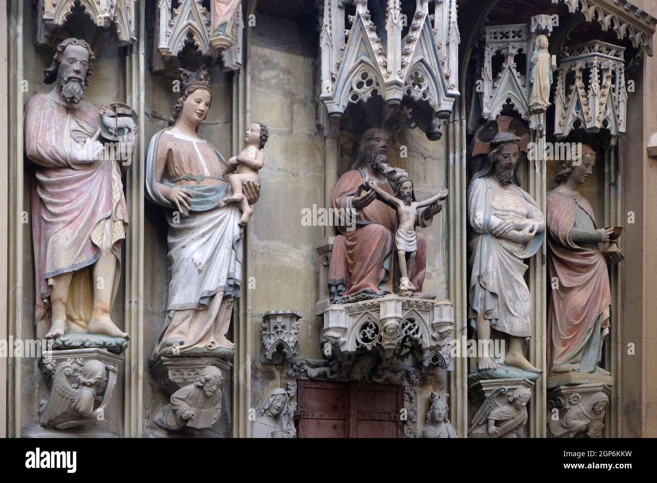 Tabernacle in St James Church in Rothenburg ob der Tauber, Germany ...