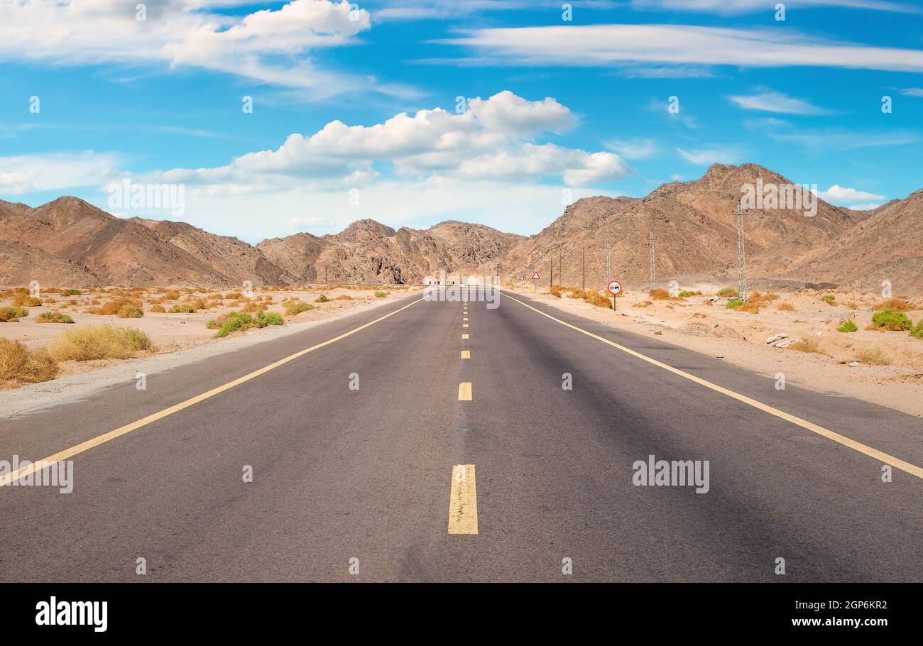 Road in the mountains of the Egyptian desert Stock Photo - Alamy