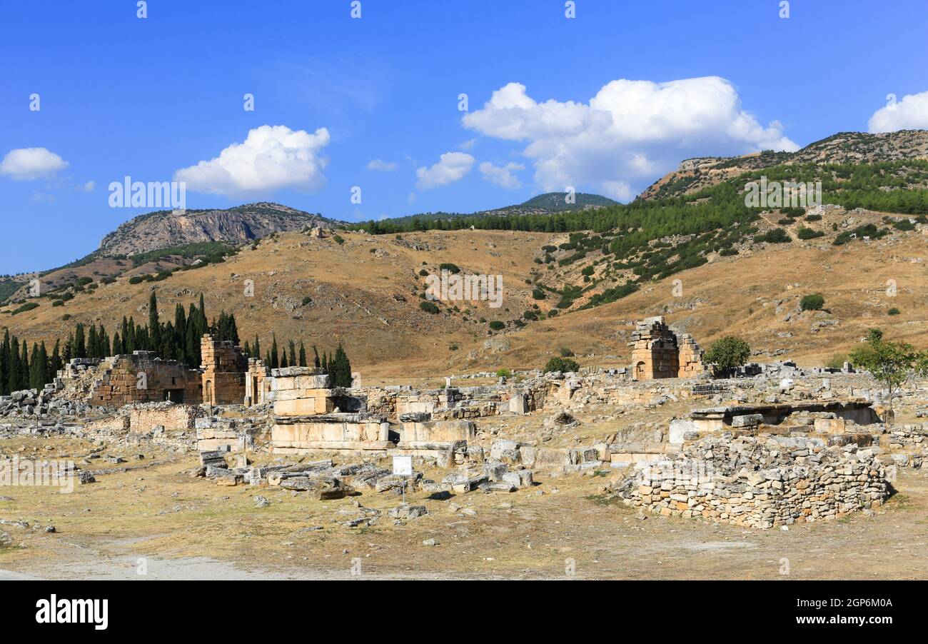 The Roman baths at the ancient spa city of Hierapolis dates from 190 BC ...