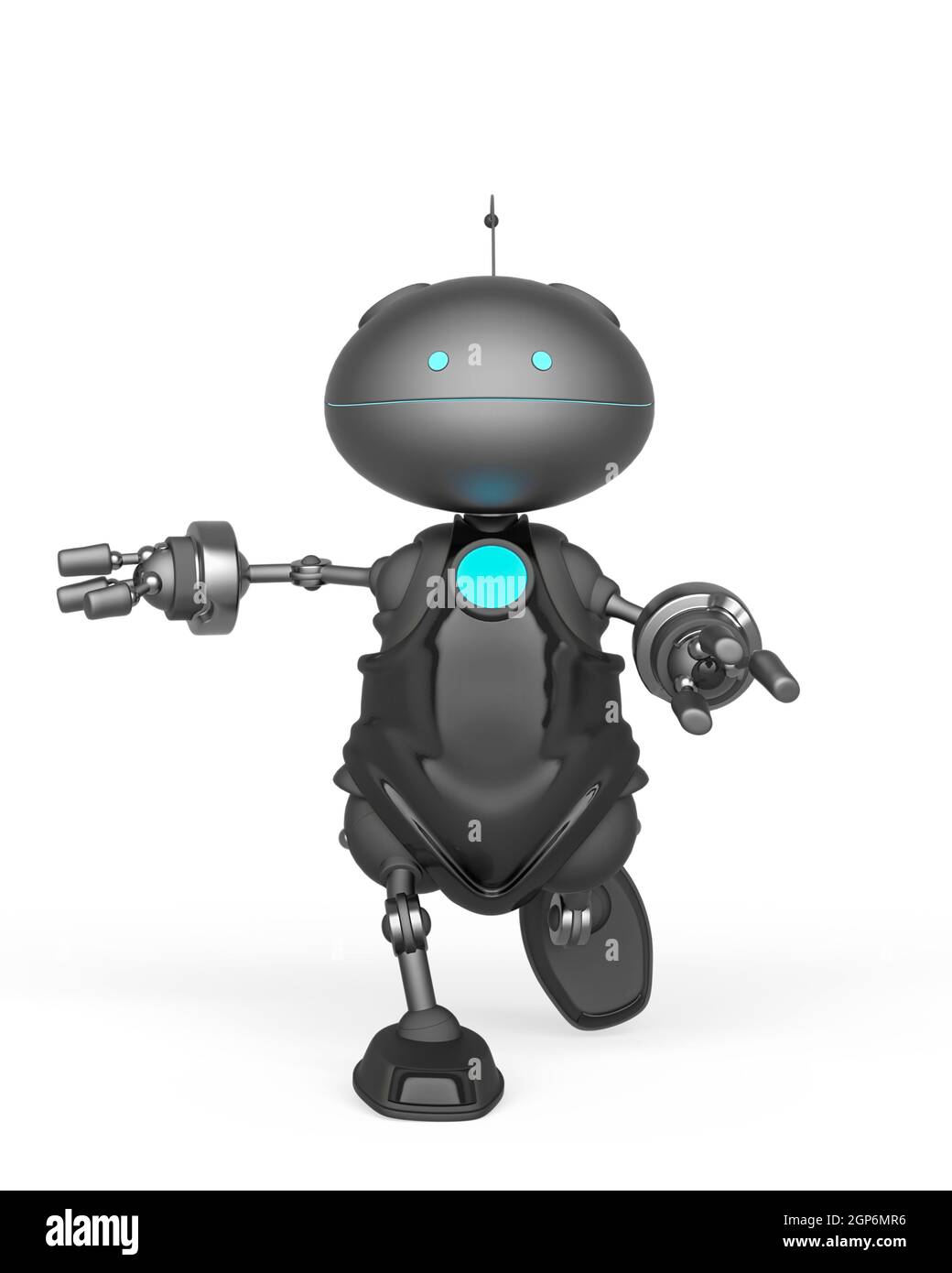mini bot is running in white background, 3d illustration Stock Photo ...