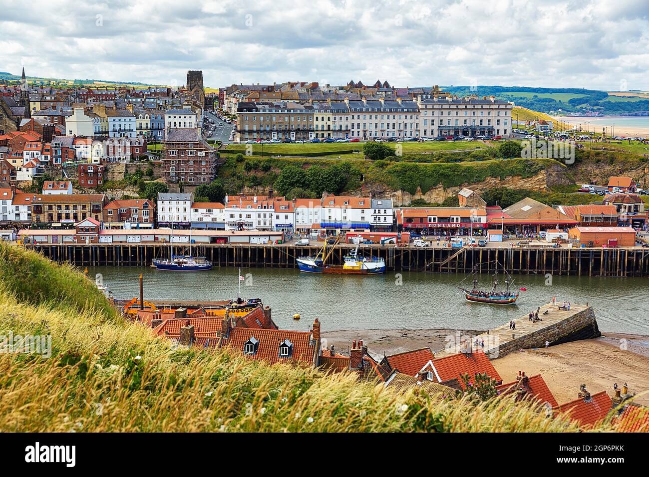 Village View Whitby on the River Esk, Scarborough, Yorkshire, England ...