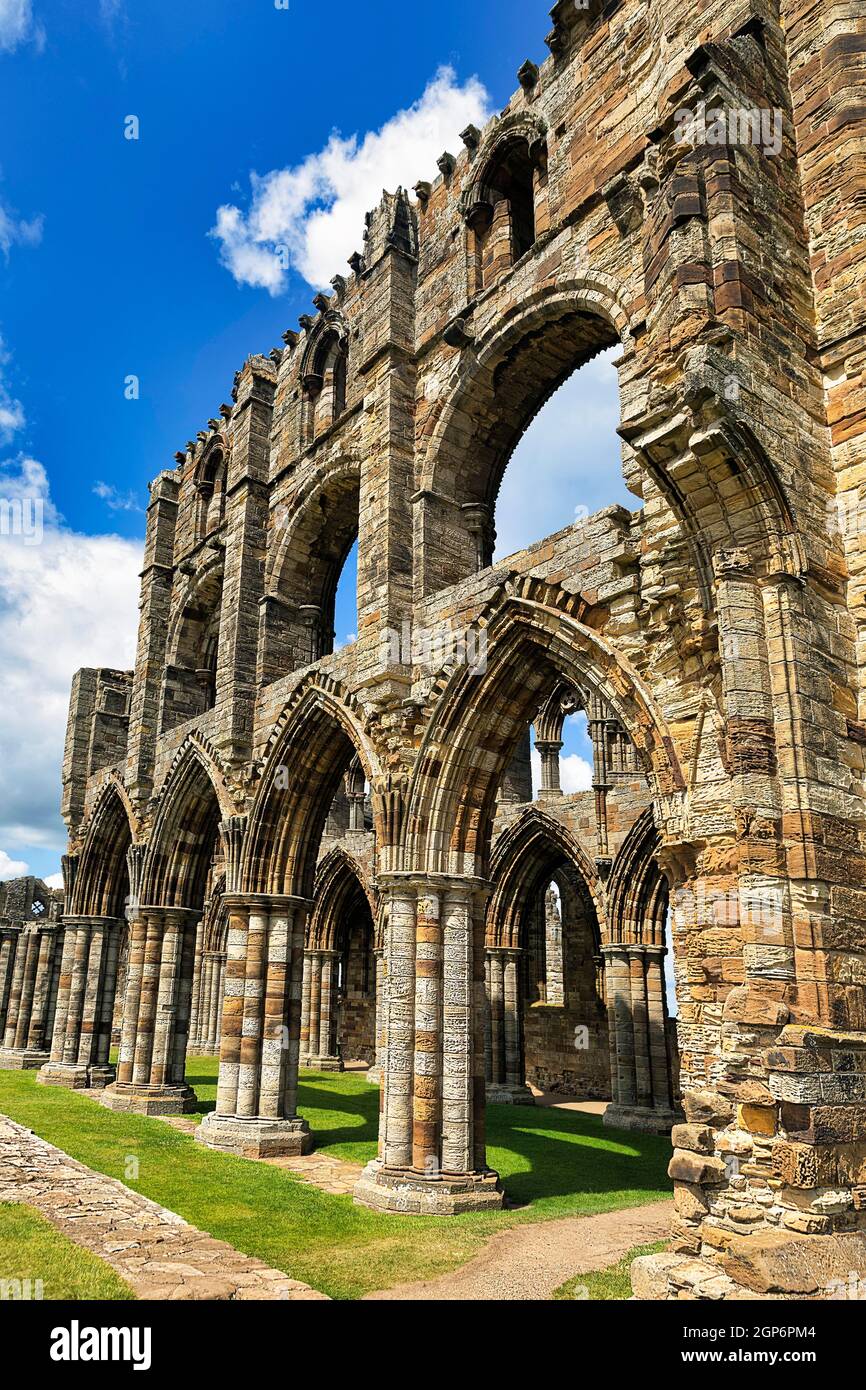 Ruins of Whitby Abbey Gothic Monastery, Whitby, Yorkshire, Yorkshire ...