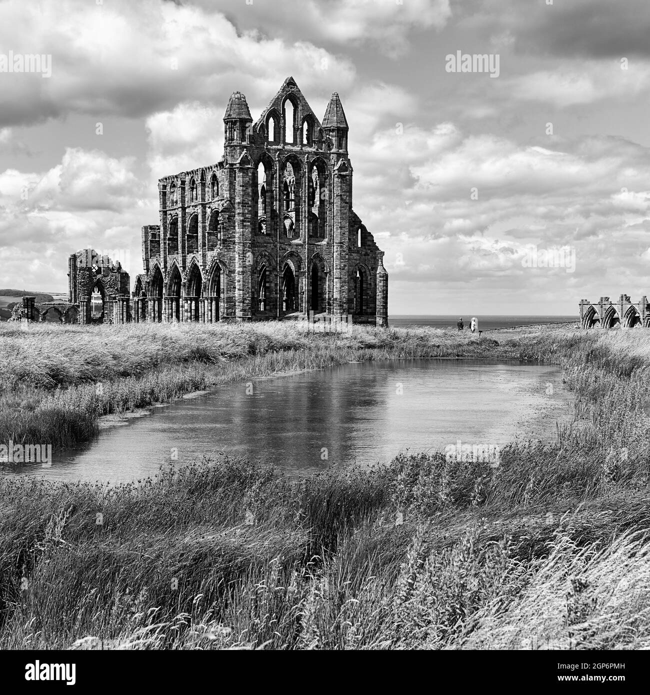 Ruins of Whitby Abbey Gothic Monastery, Whitby, Yorkshire, Yorkshire ...