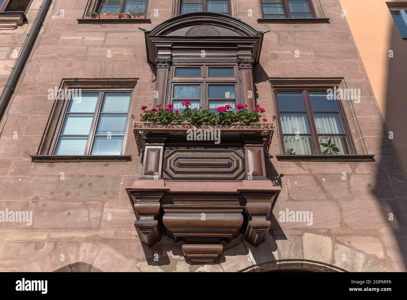 Choerlein, bay window extension on a house, Nuremberg, Middle Franconia ...