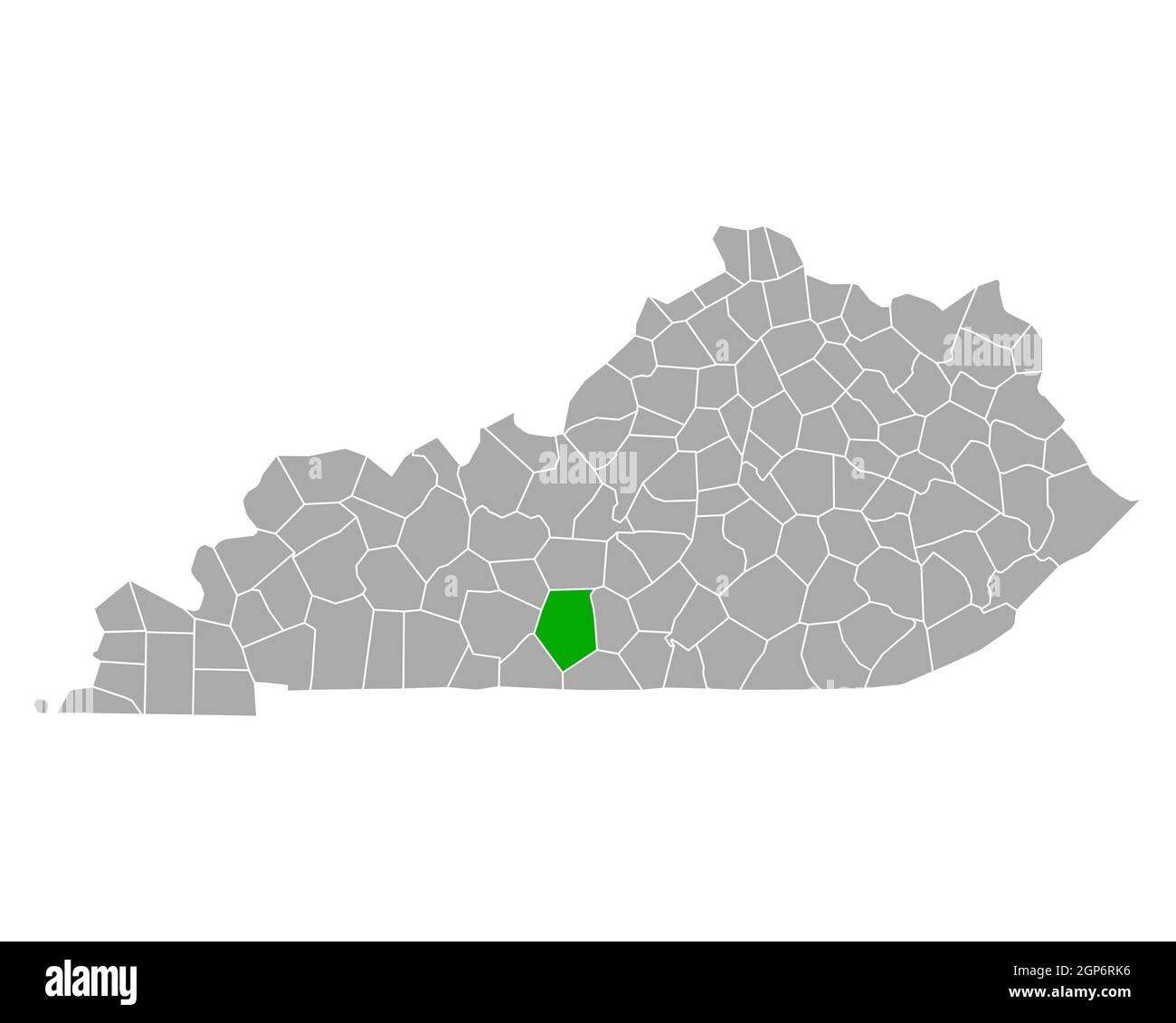 Map of Barren in Kentucky Stock Photo - Alamy