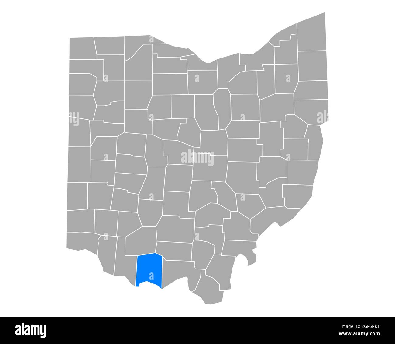Map of Adams in Ohio Stock Photo - Alamy