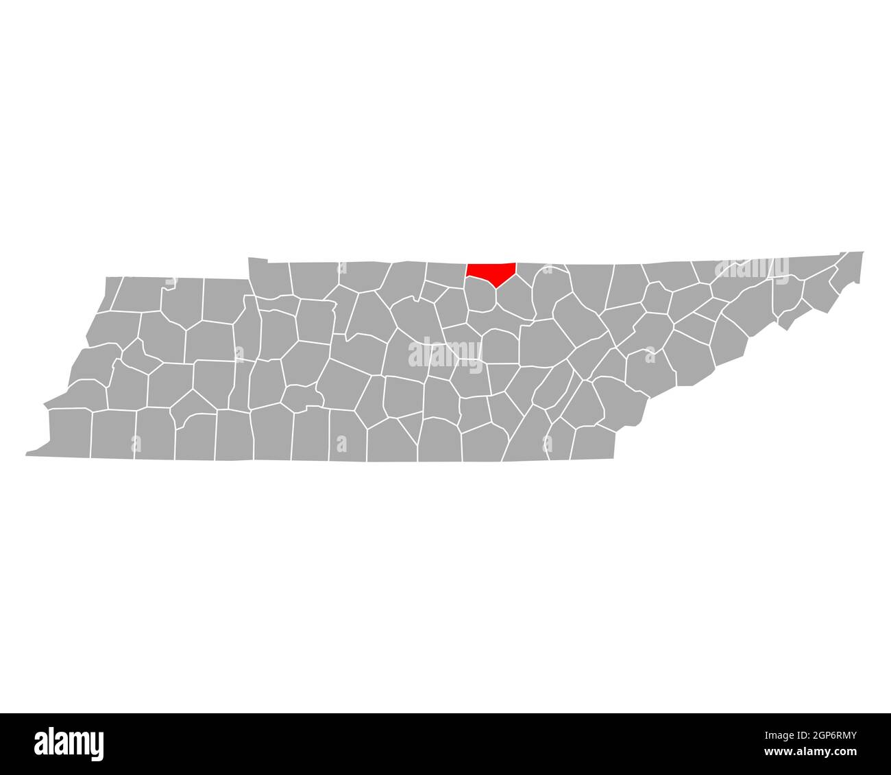 Map of Clay in Tennessee Stock Photo - Alamy