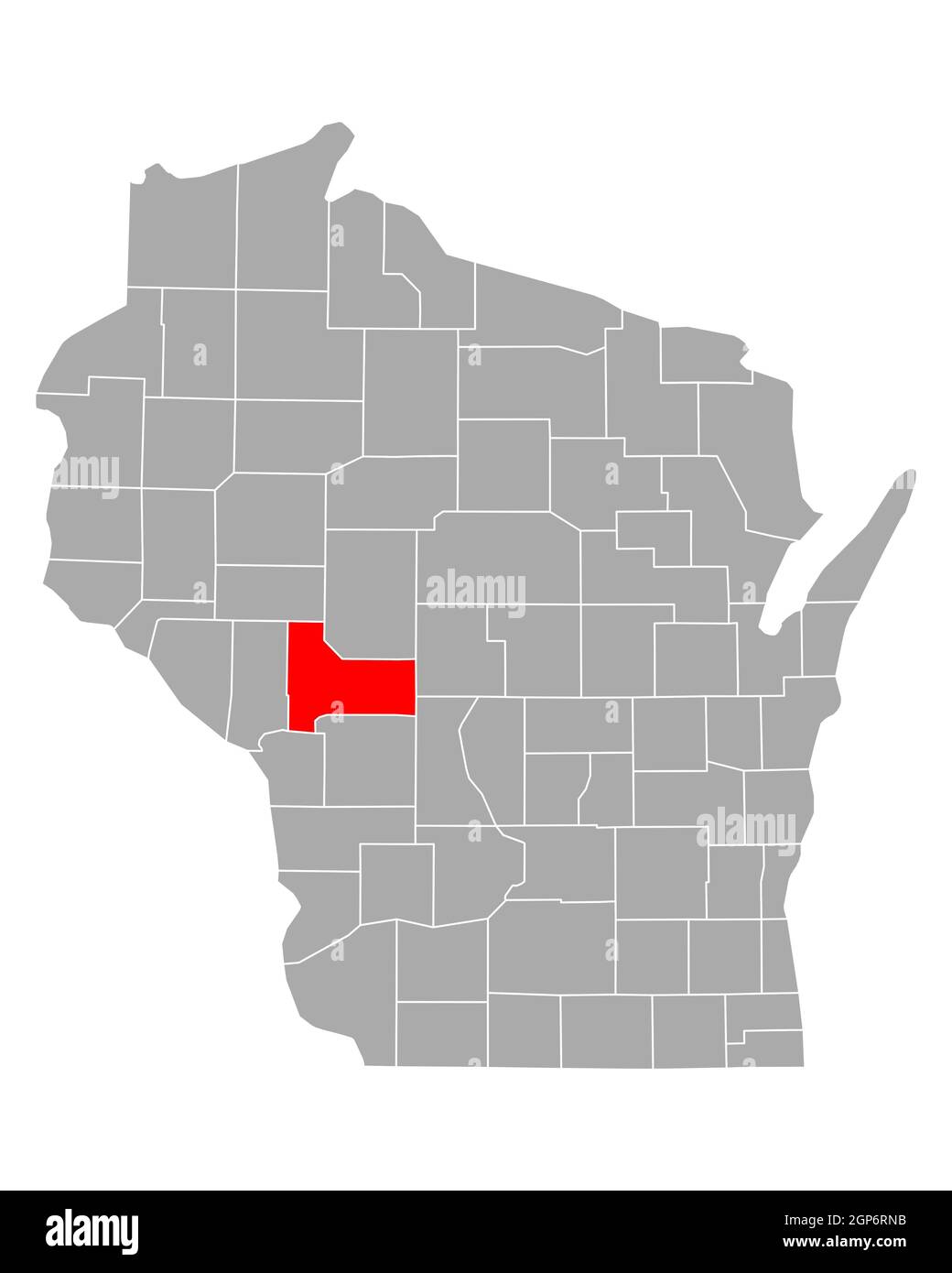 Map of Jackson in Wisconsin Stock Photo - Alamy