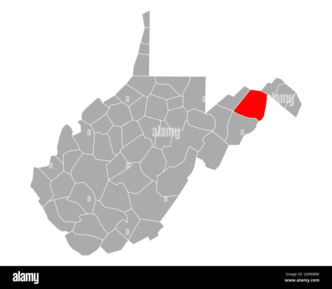 Map of Hampshire in West Virginia Stock Photo - Alamy