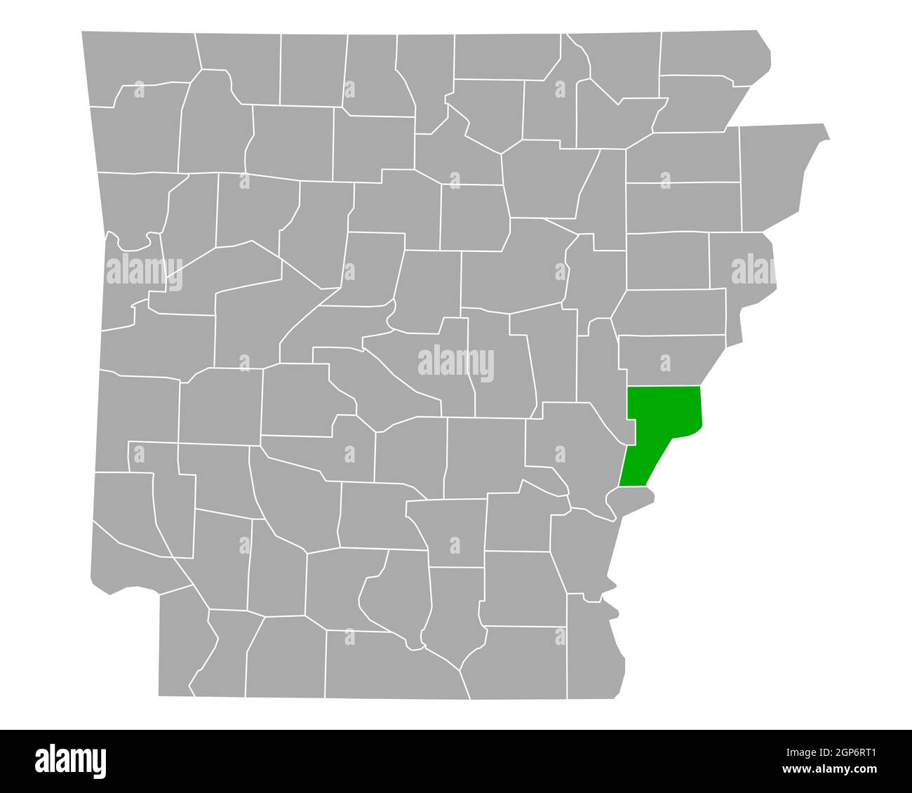 Map of Phillips in Arkansas Stock Photo - Alamy
