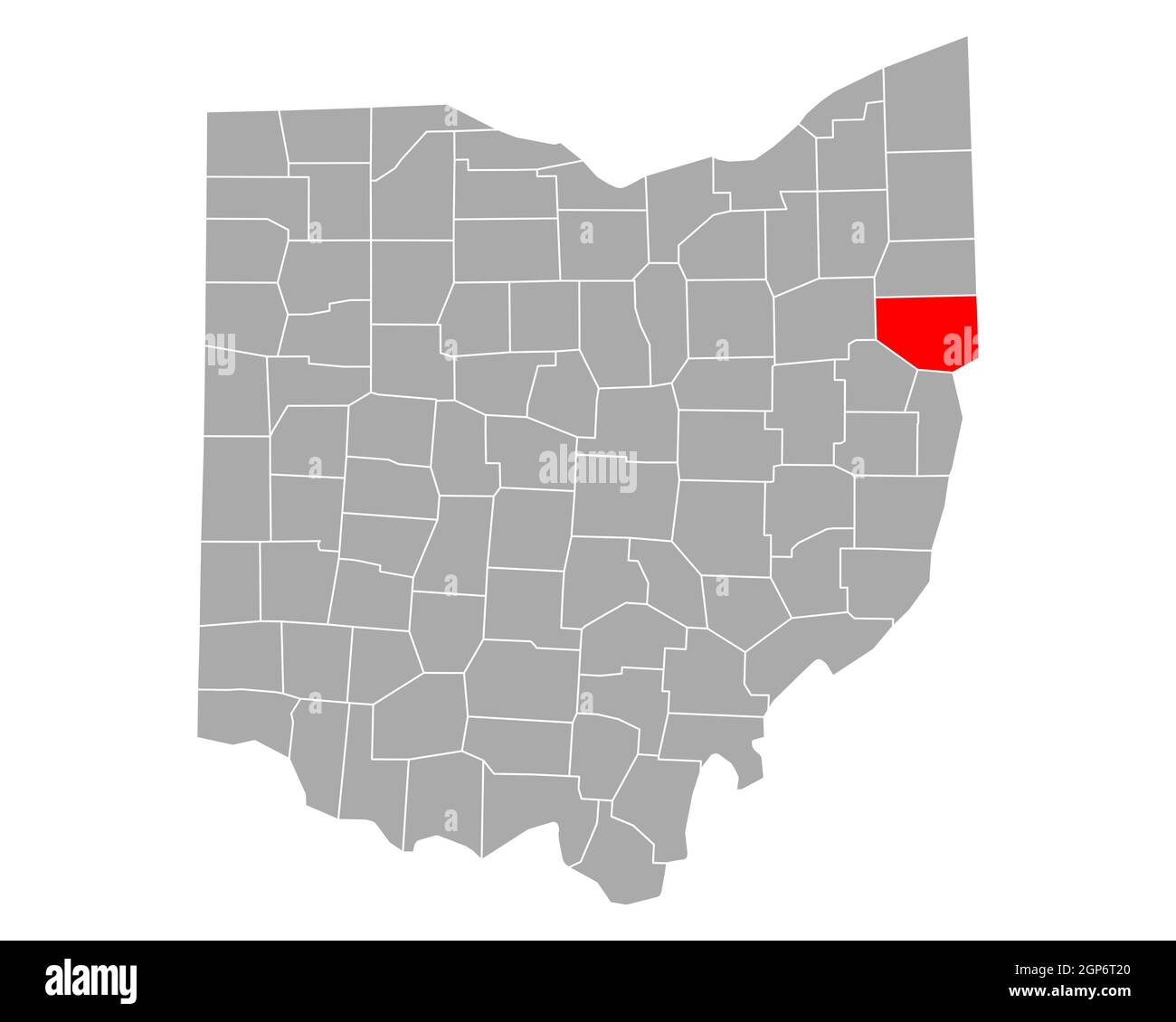 Columbiana county map hi-res stock photography and images - Alamy