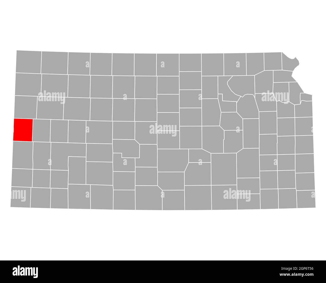 Map of Greeley in Kansas Stock Photo - Alamy