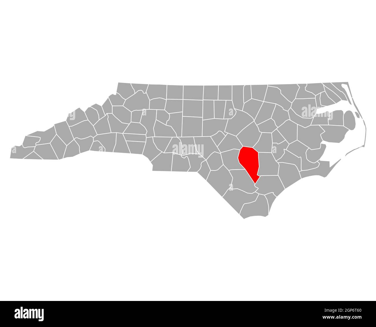 Map of Sampson in North Carolina Stock Photo - Alamy