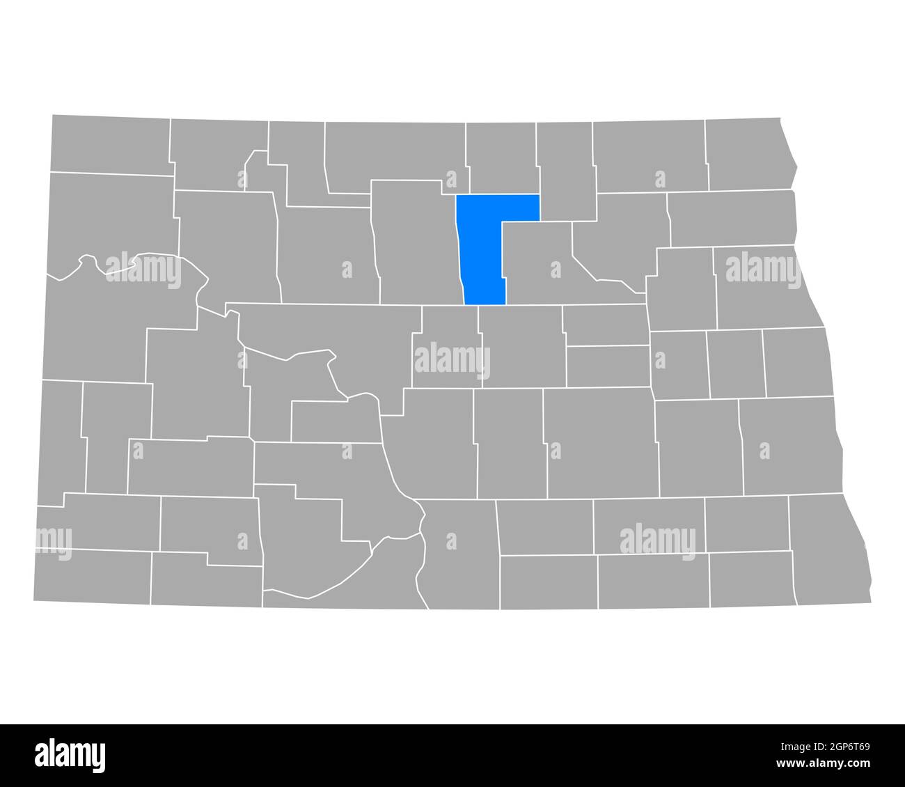 Map of Pierce in North Dakota Stock Photo - Alamy