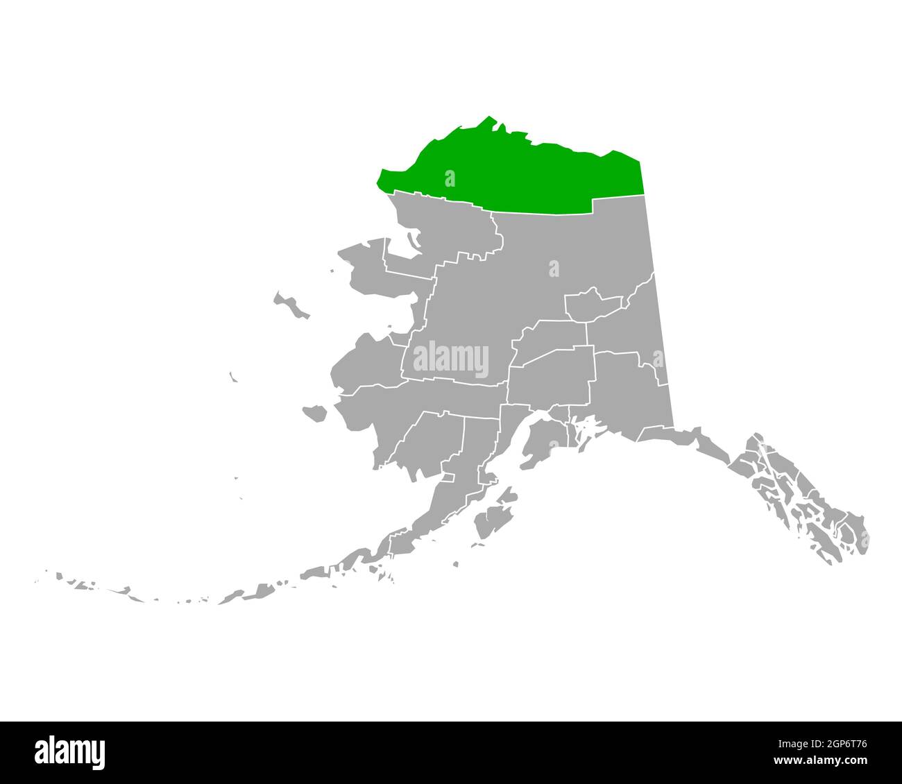 Map of North Slope in Alaska Stock Photo - Alamy