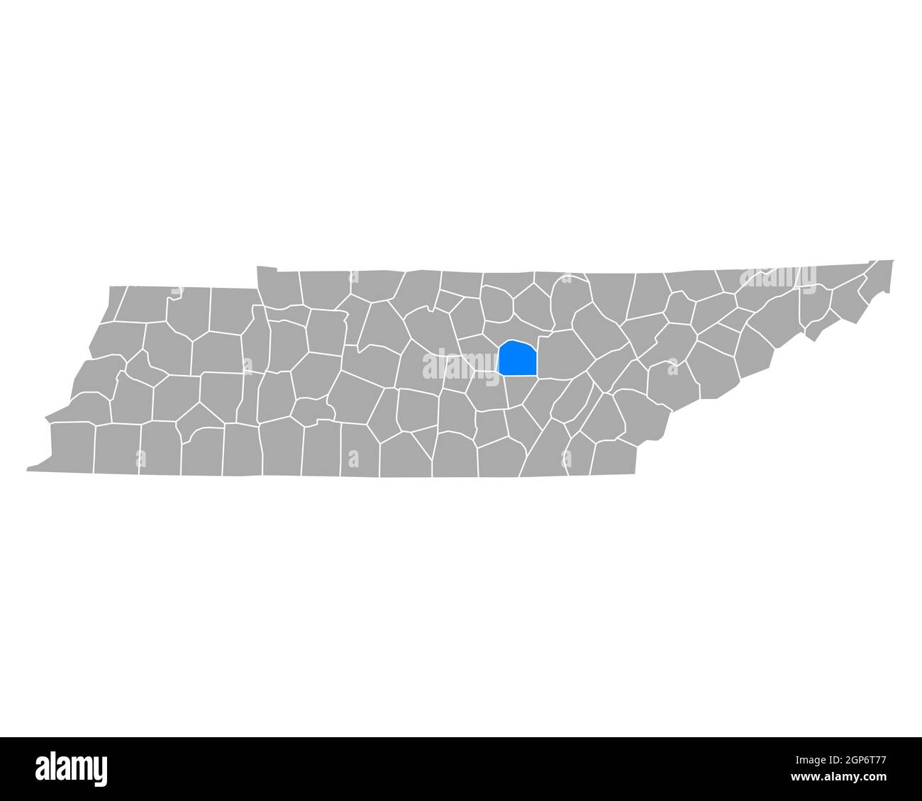 Map of White in Tennessee Stock Photo - Alamy