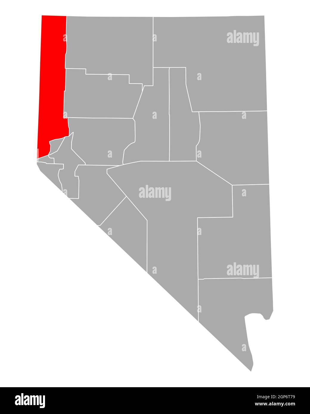 Map of Washoe in Nevada Stock Photo - Alamy