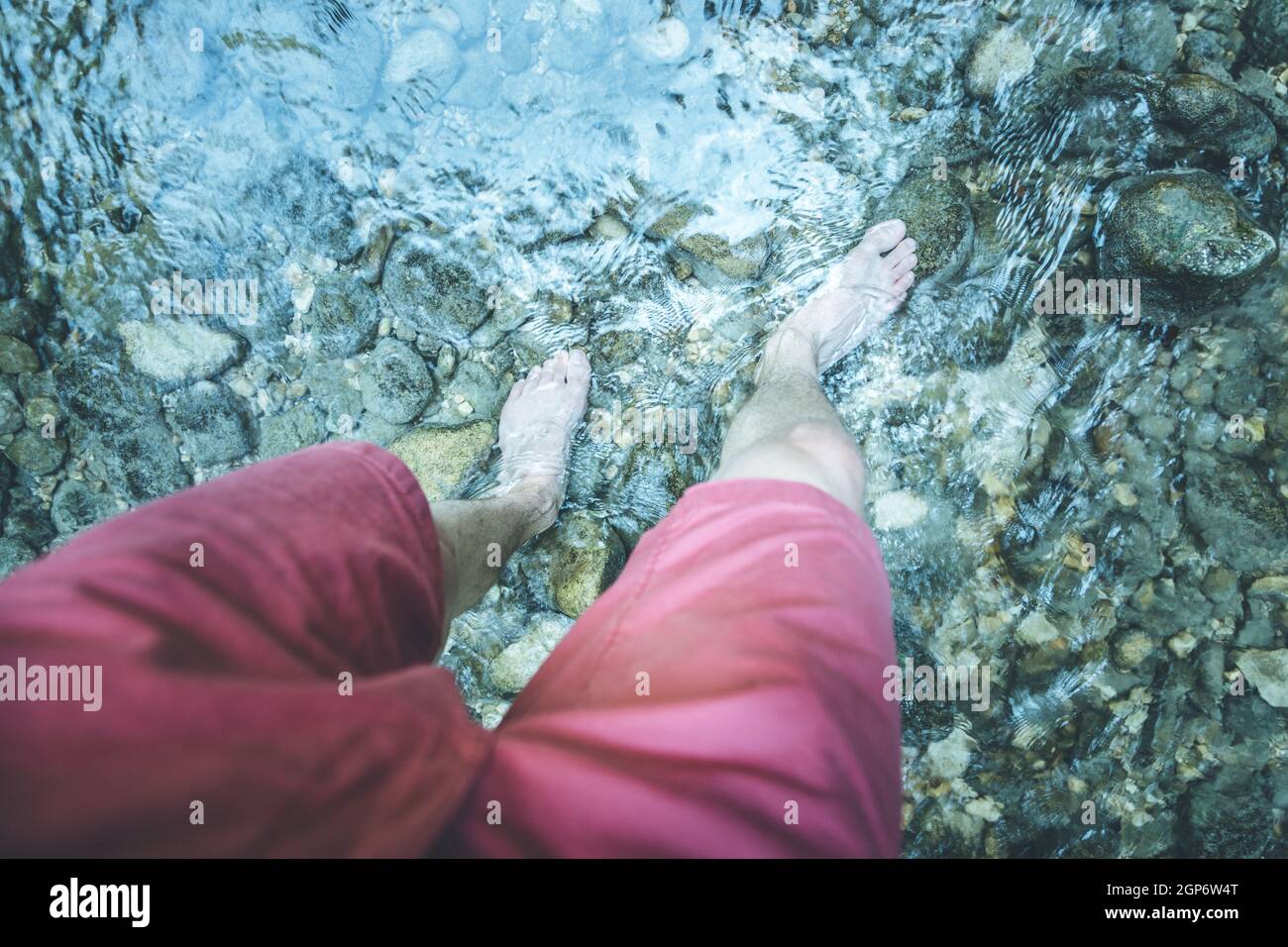 Feet in shallow river hi-res stock photography and images - Alamy